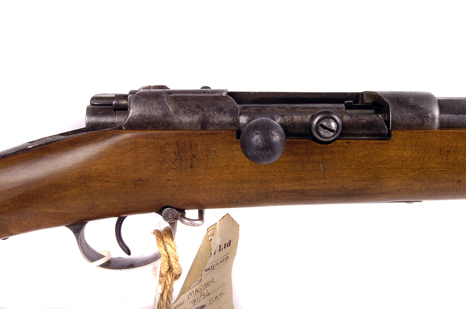 A late 19th century Spandau J.G Mod 71-84 Mauser bolt action rifle ...