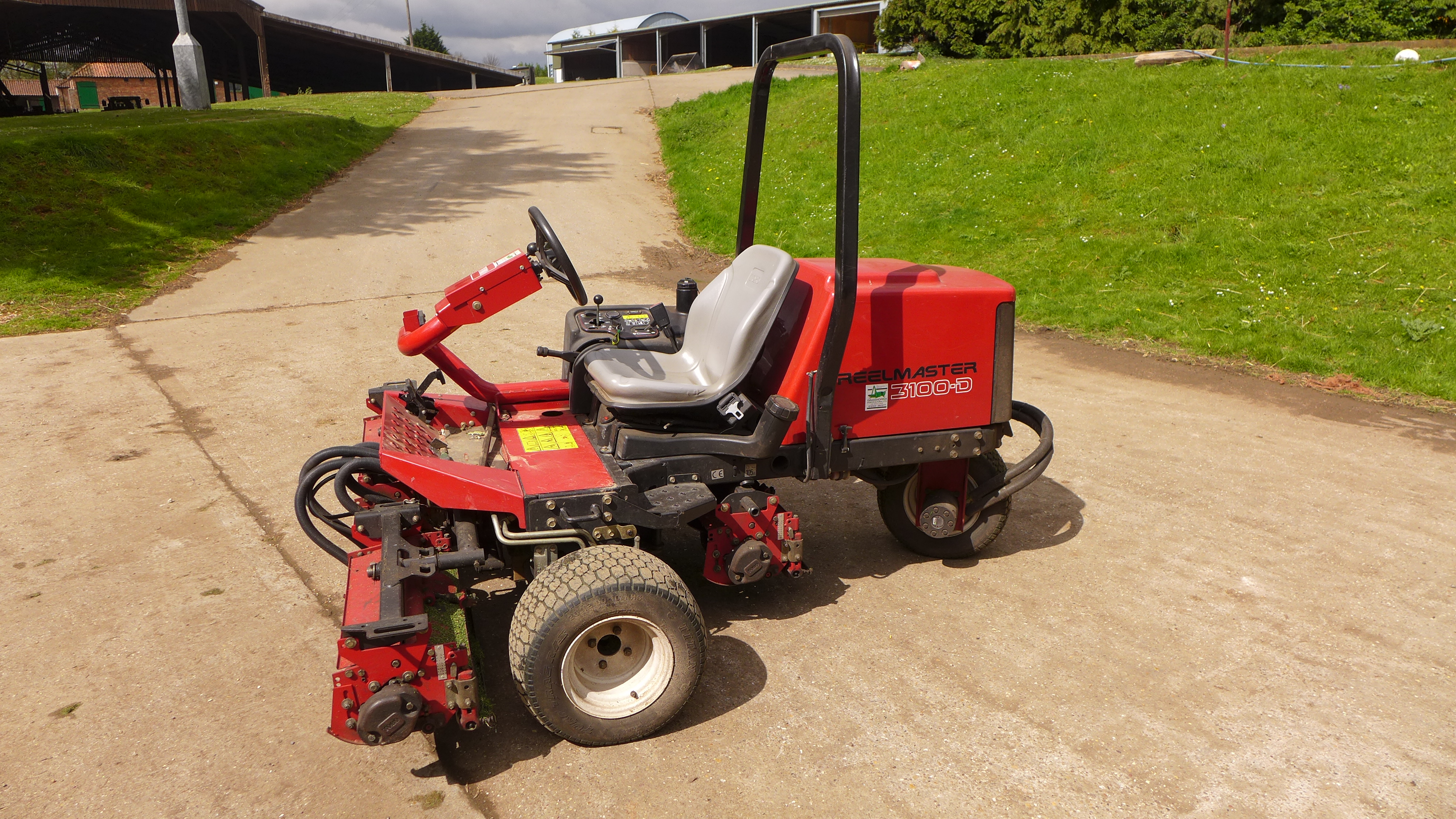 TORO 3100-D REELMASTER/SIDEWINDER, 3-WHEEL, TRIPLE-GANG, RIDE-ON MOWER ...