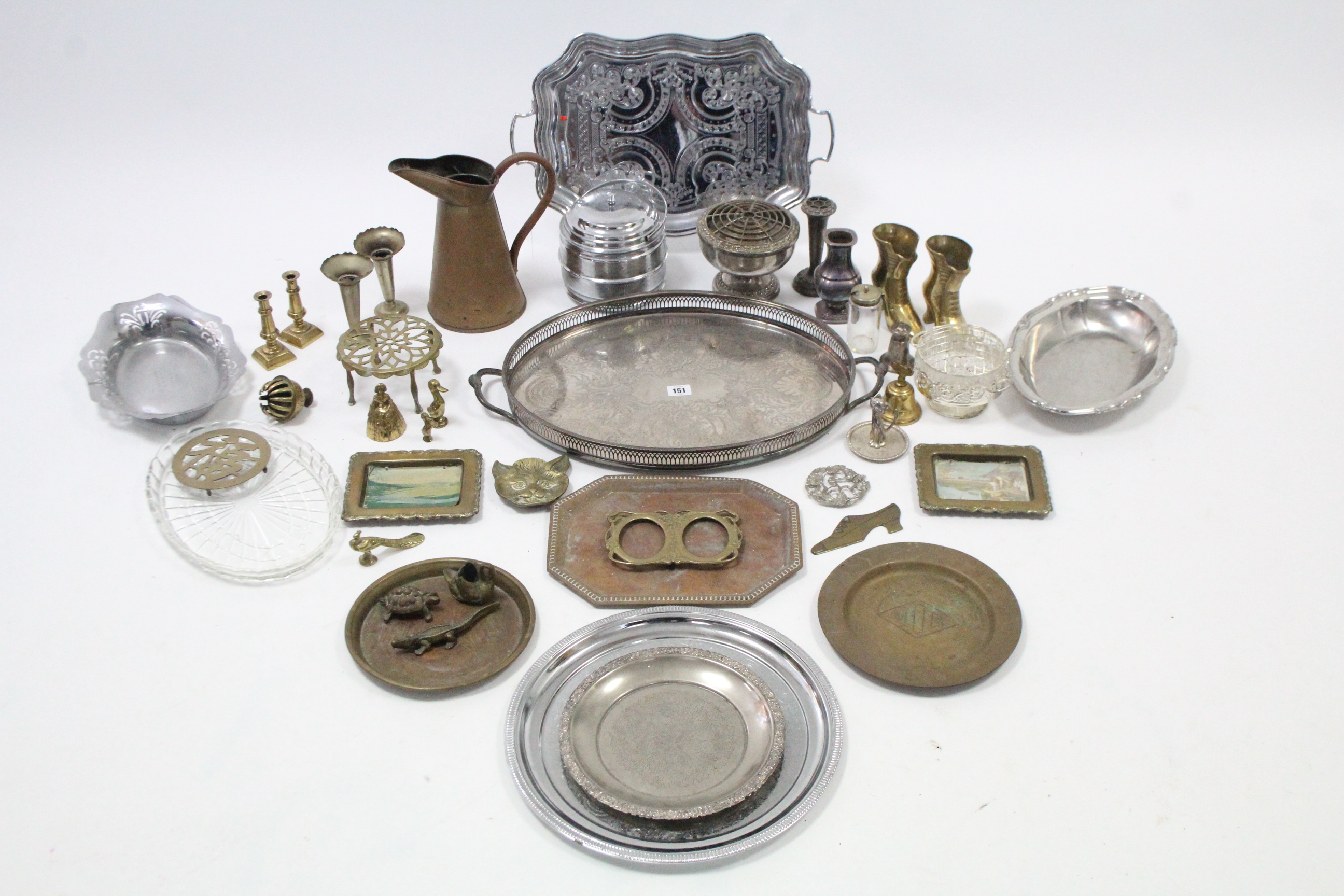 Various items of platedware & metalware; together with various ...