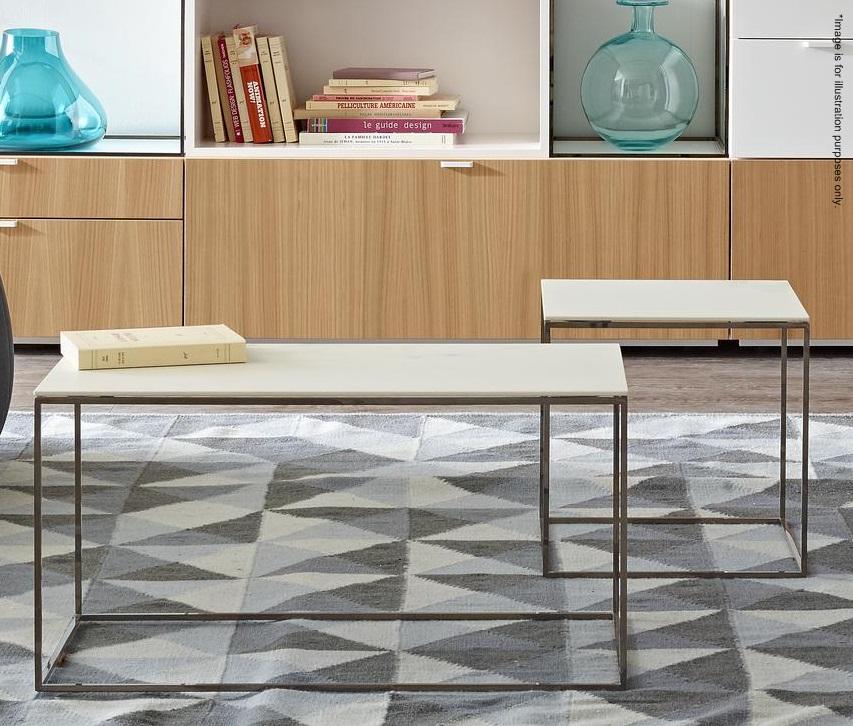 1 x LIGNE ROSET 'Space' Designer Coffee Table With A Grey Stoneware Top ...