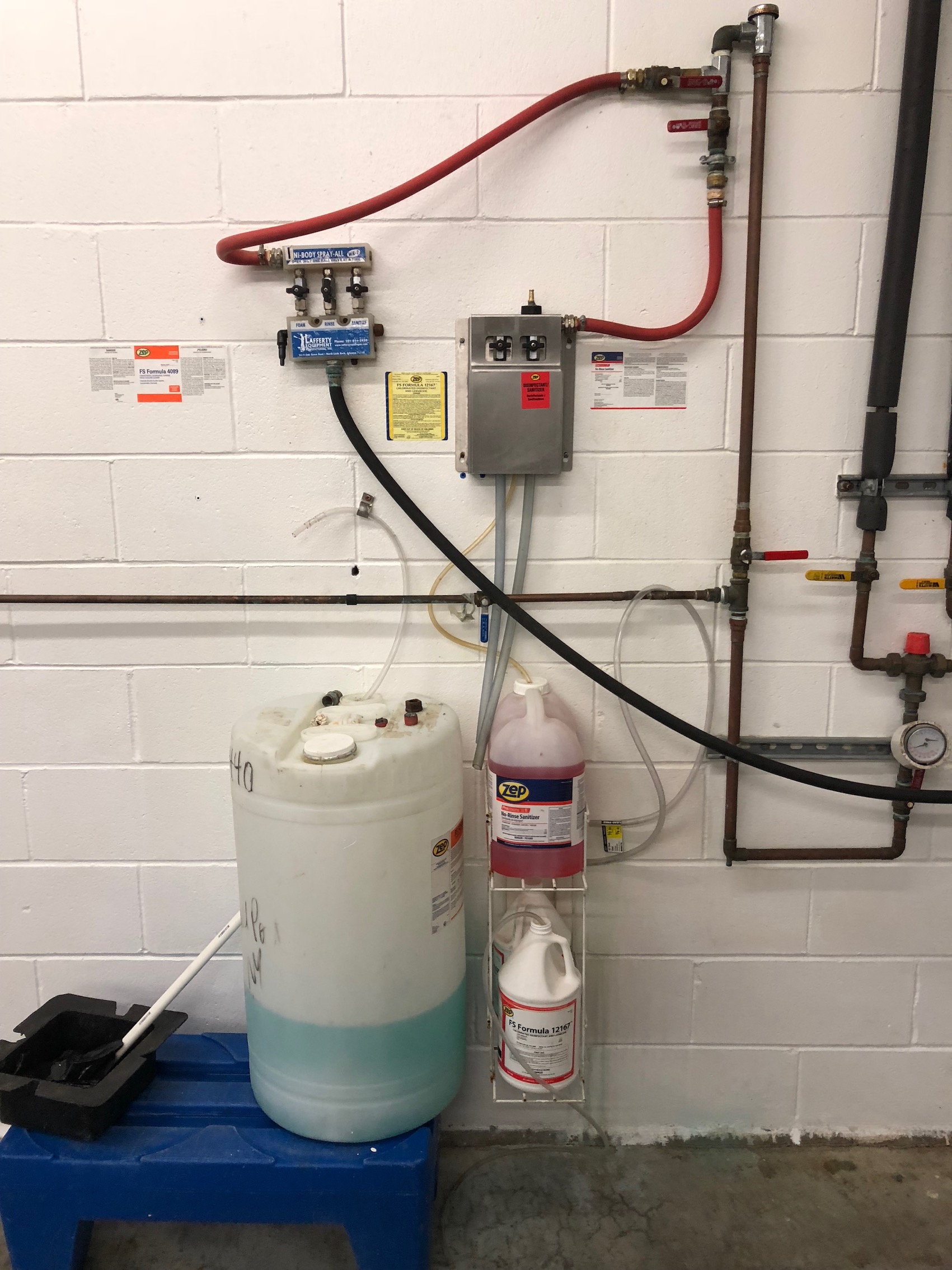 Lafferty Equipment Manufacturing Co and ZEP Sanitizer with Chemical Mix ...
