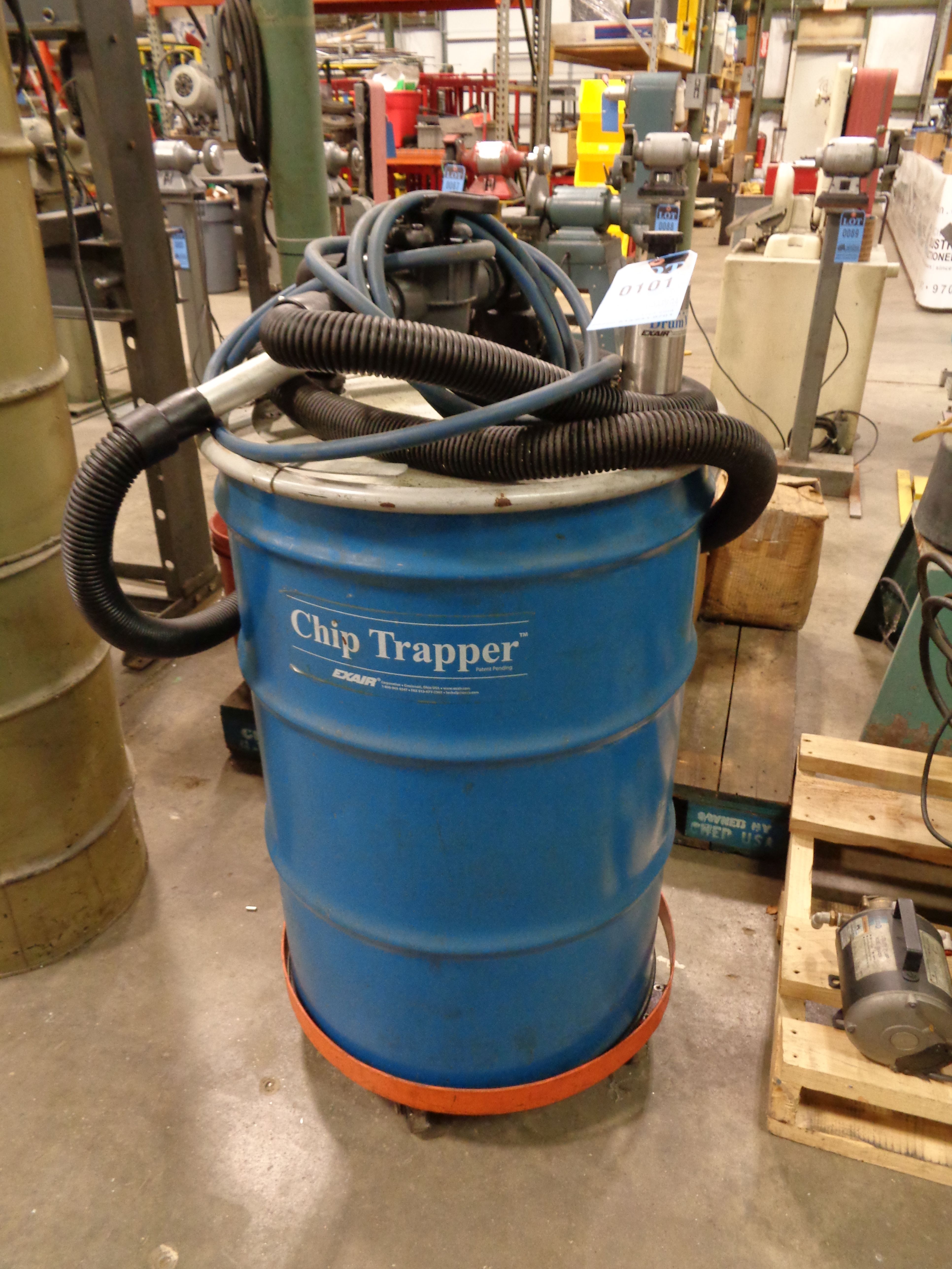 EXAIR 55-GALLON DRUM PORTABLE "CHIP TRAPPER" REVERSIBLE PNEUMATIC DRUM ...