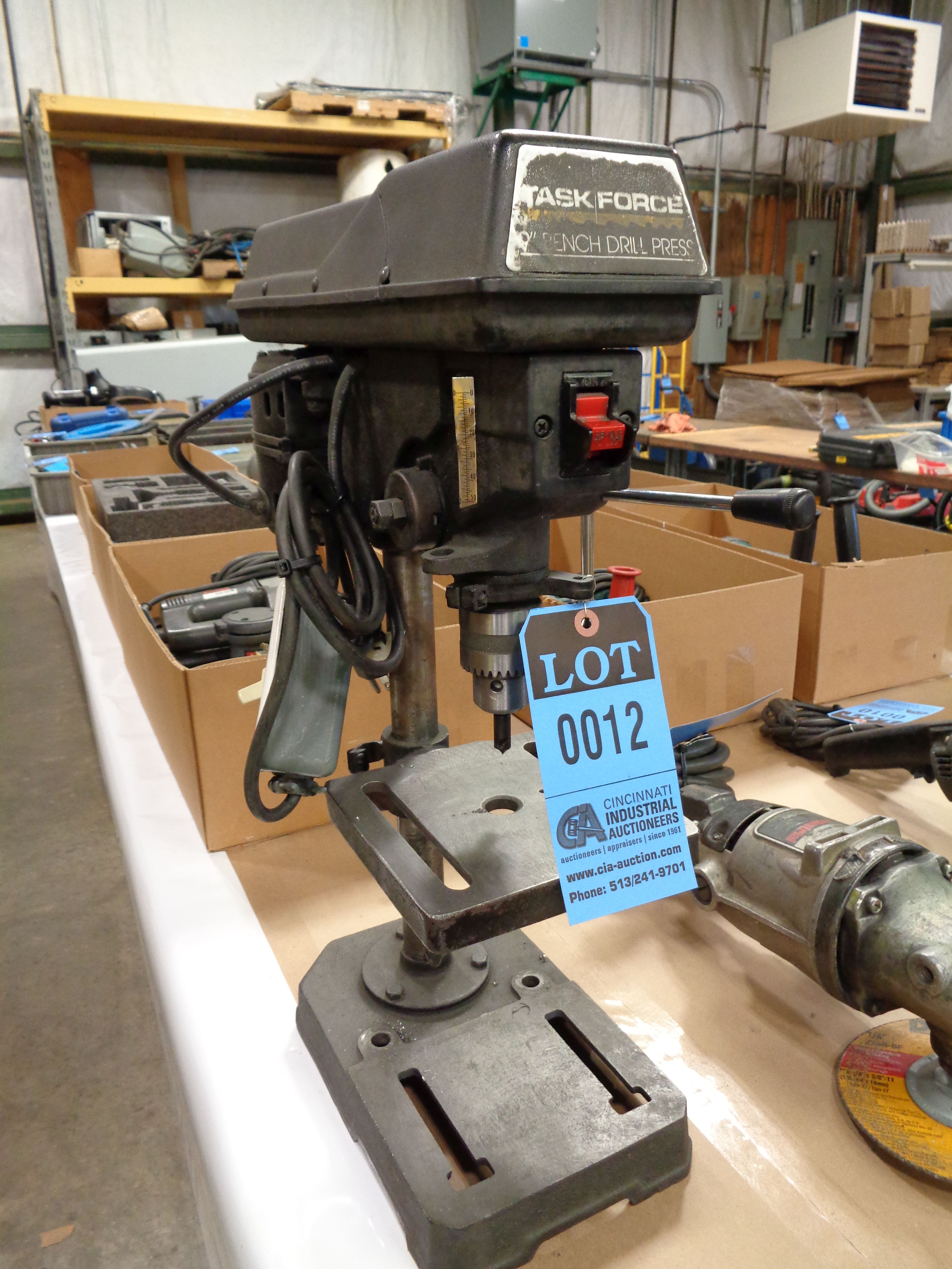 9" TASK FORCE MODEL 90175 BENCH DRILL