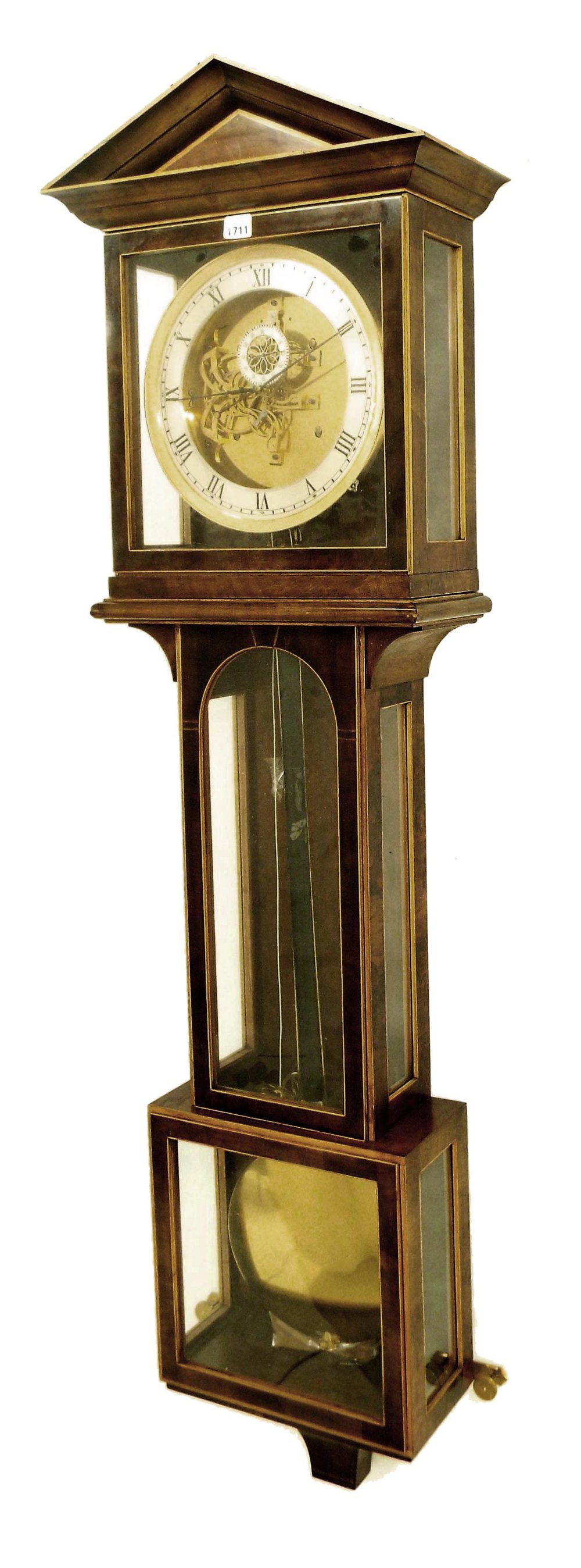 Good reproduction Laterndluhr double weight Vienna regulator wall clock ...