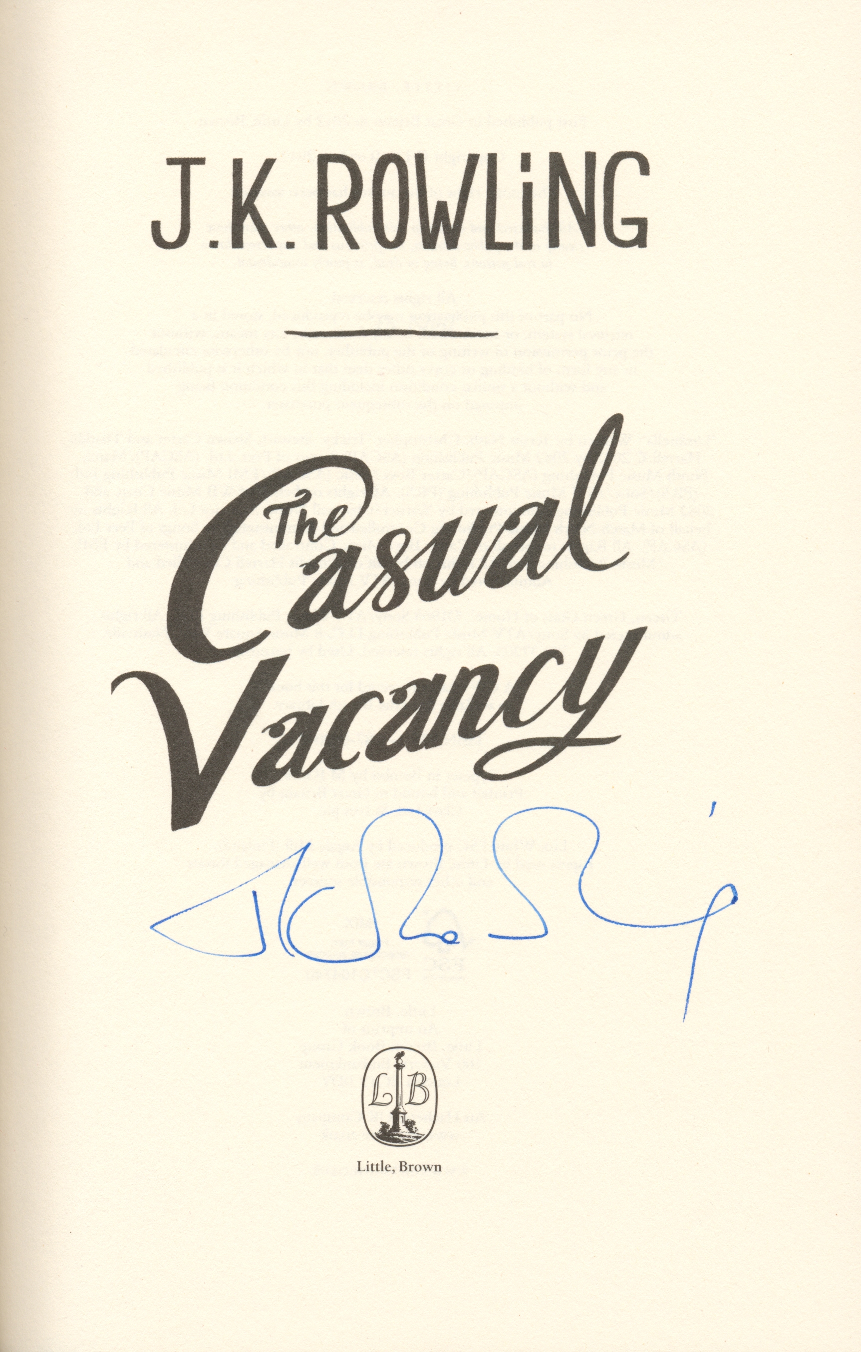ROWLING J.K.: (1965- ) Joanne Rowling, British Novelist writing under ...