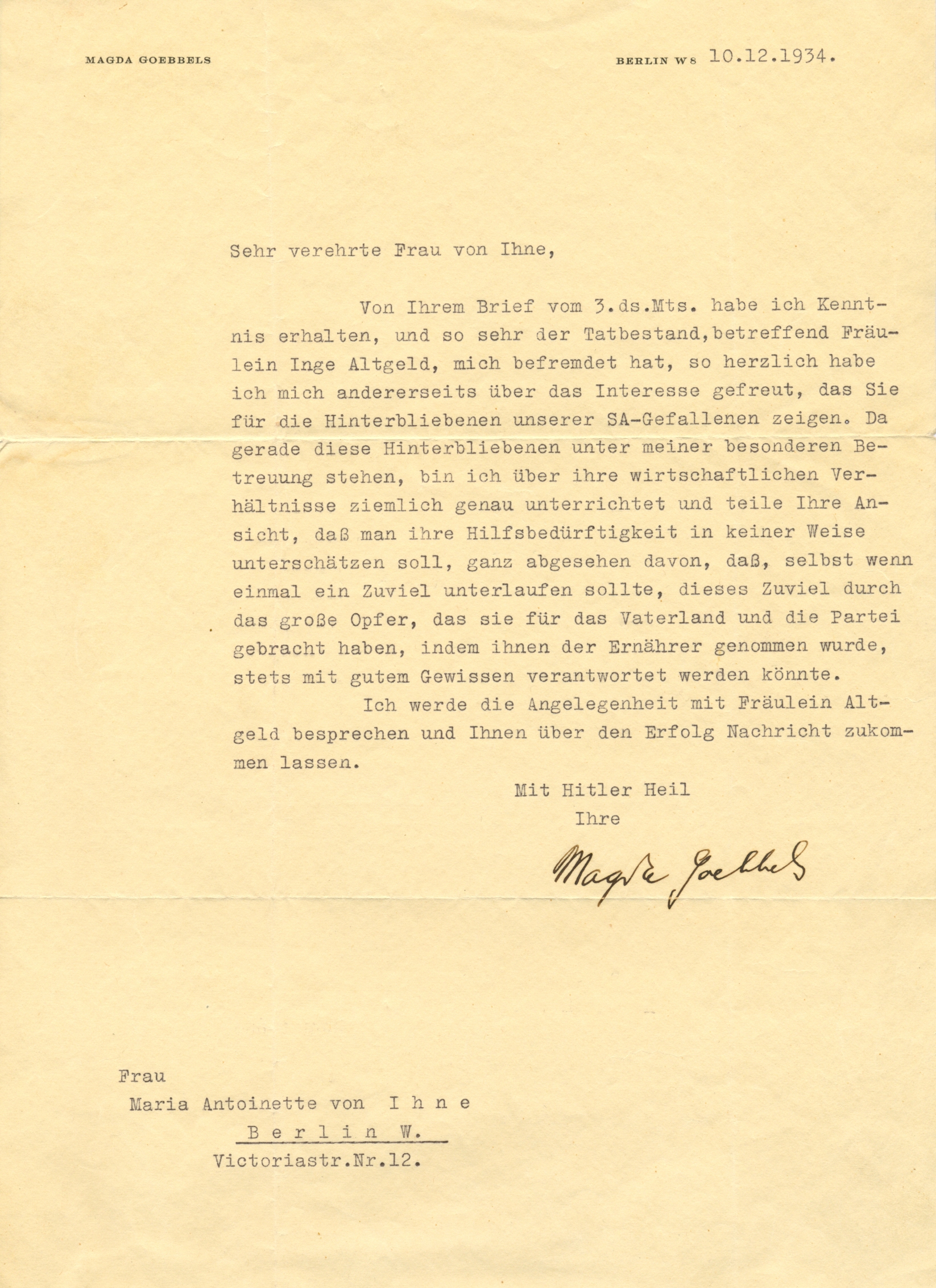 GOEBBELS MAGDA: (1901-1945) Wife of Nazi Propaganda Minister Joseph ...