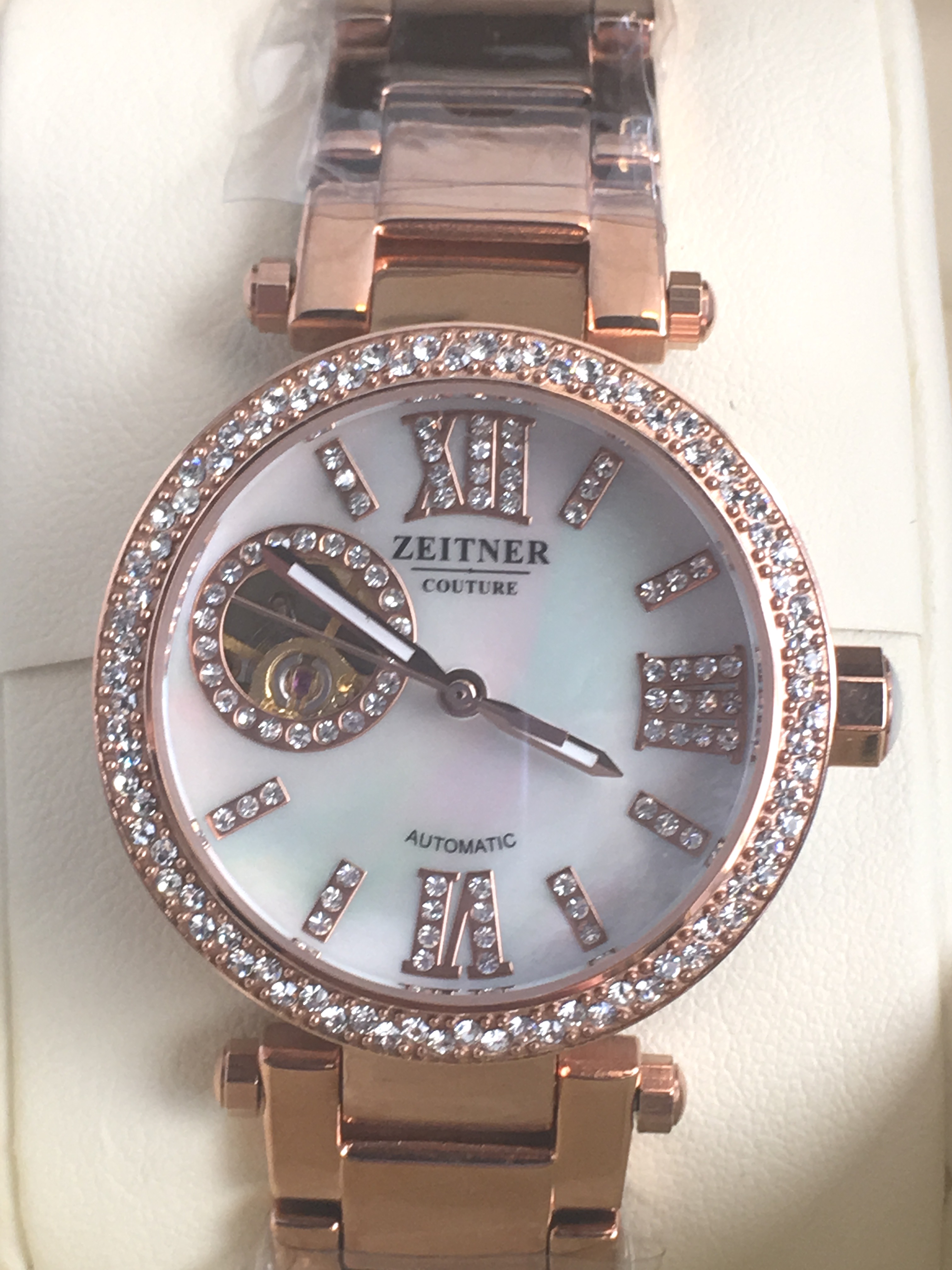 ZEITNER COUTRE AUTOMATIC LADIES WATCH WITH ORIGINAL BOX AND MANNUAL