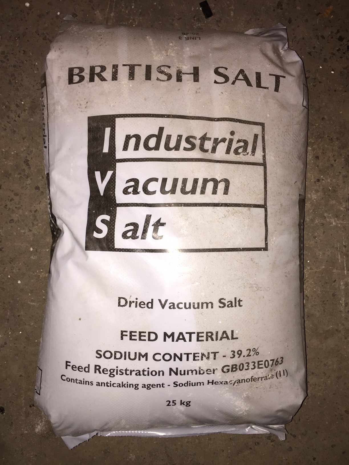 5 x Bags of British Salt (Industrial Vacuum Salt)
