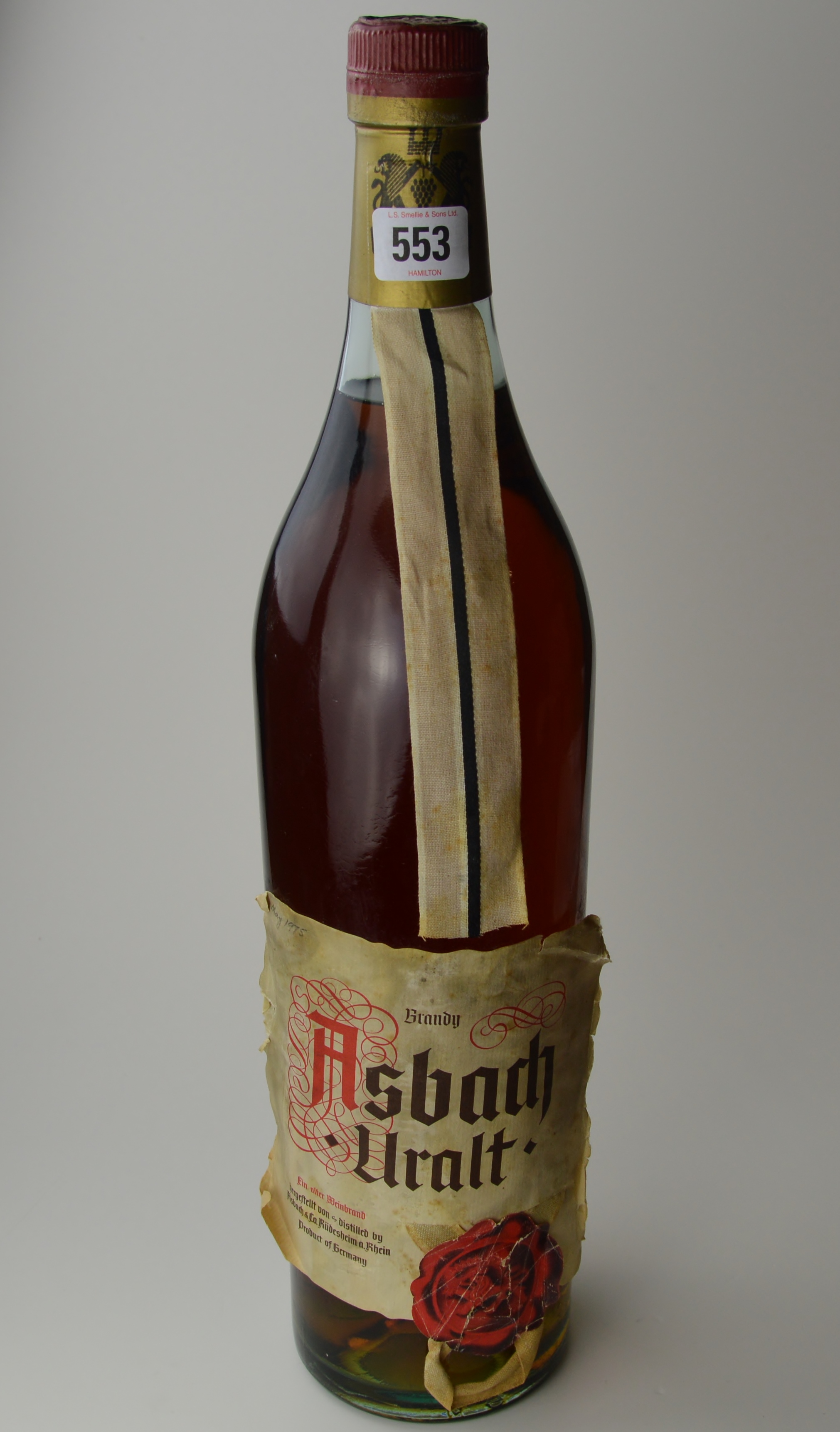 LARGE VINTAGE BOTTLE OF ASBACH URALT DOUBLE MAGNUM GERMAN BRANDY