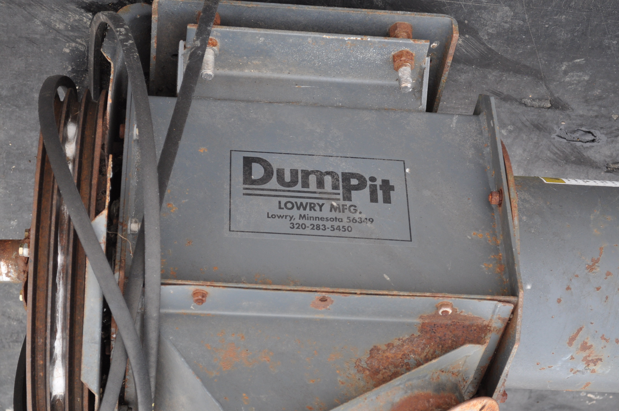 500 bu Lowry Mfg grain dump pit, Model 50010, 10'x10'x12' deep, 10 ...