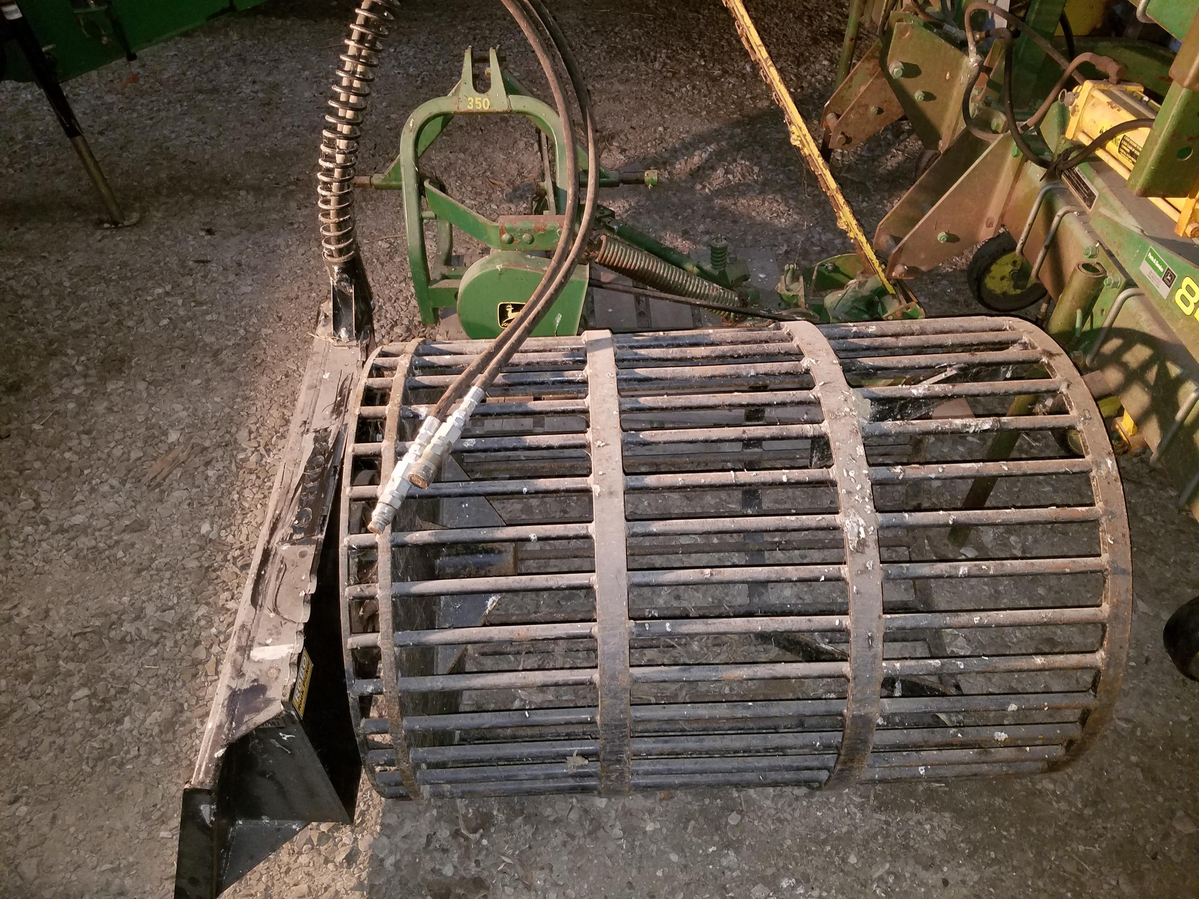 Robo Rotary rock picker, model 800, skidsteer mount, hyd direct drive ...