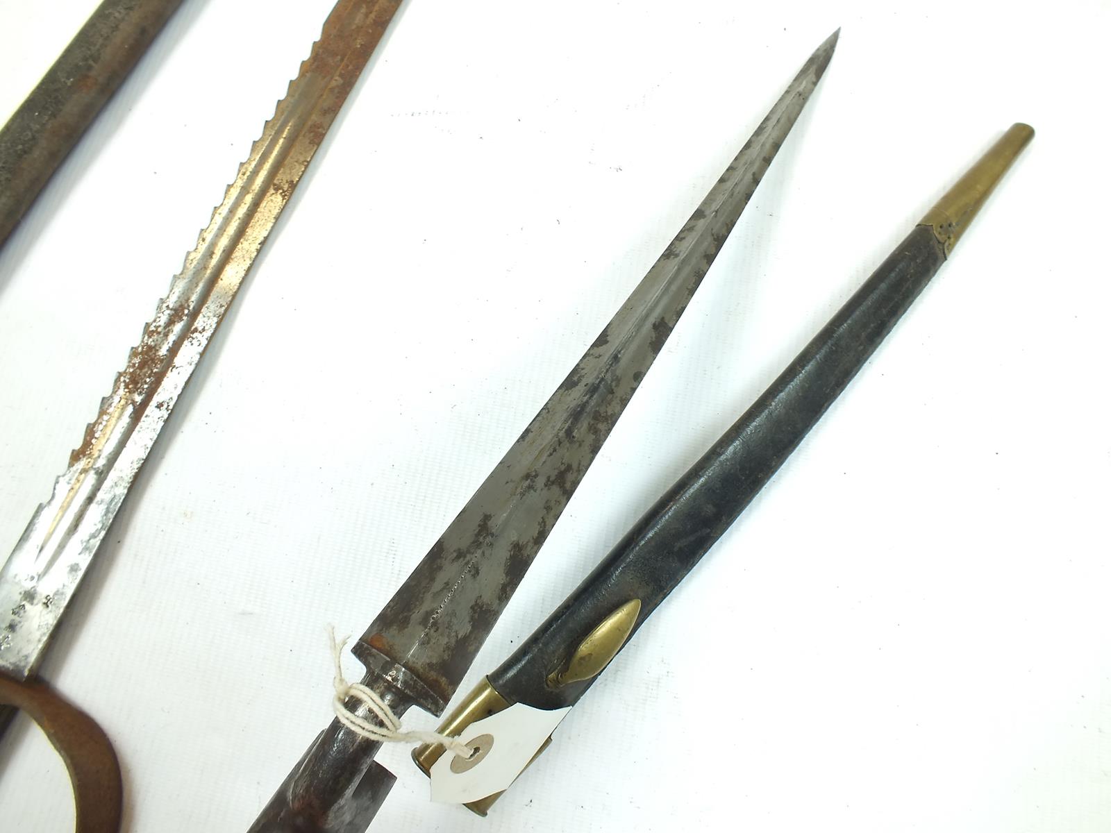 AN 1840 PATTERN CONSTABULARY SOCKET BAYONET, the triangular section ...