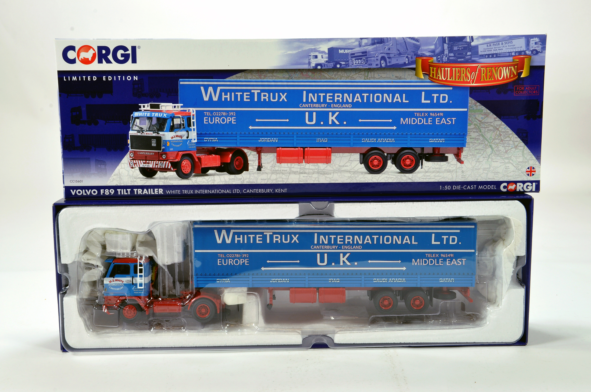 Corgi 1/50 diecast truck issue comprising No. CC15601 Volvo F89 Tilt ...
