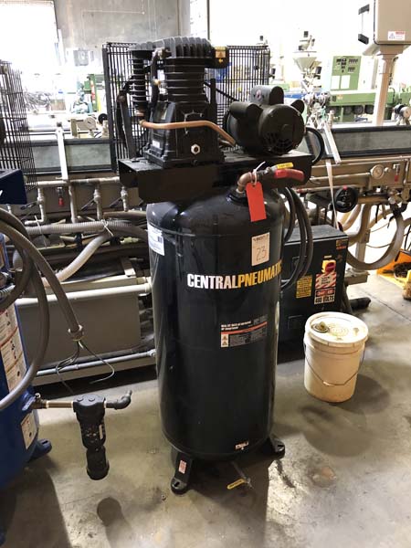 Central Pneumatic 5 HP Air Compressor, 60 Gallon Vertical Tank, Model ...