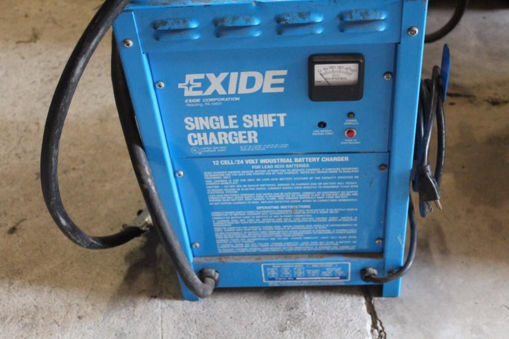 Exide single shift charger 12 cell 24 volt industrial battery charger ...