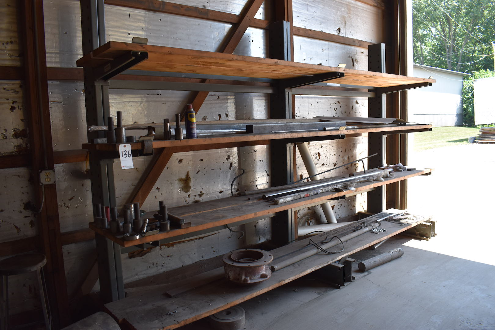 Jarke Single Sided Cantilever Rack, 11 ft. 4 in. Long x 8 ft. High, 24 ...