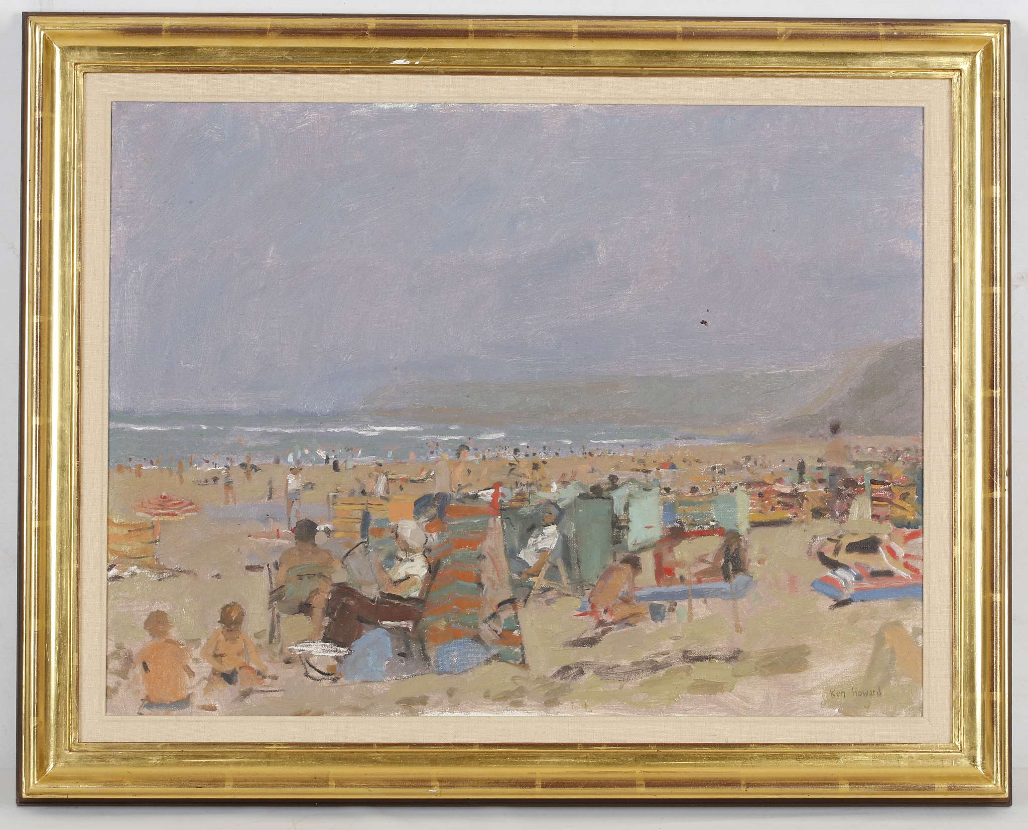 Ken Howard O.B.E. R.A. b.1932, oil on canvas, signed lower right, in a ...