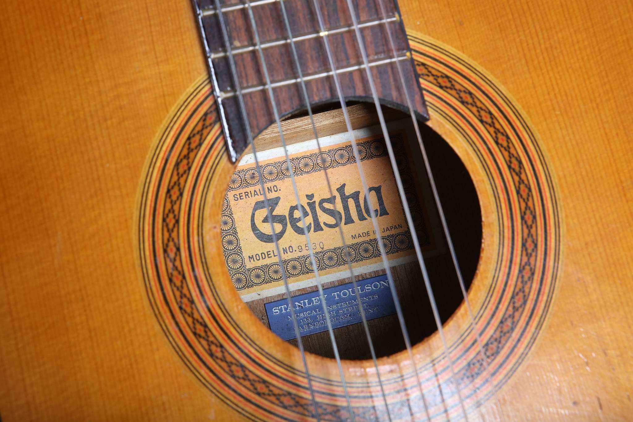 A Japanese classic guitar , "Geisha" model no.9530