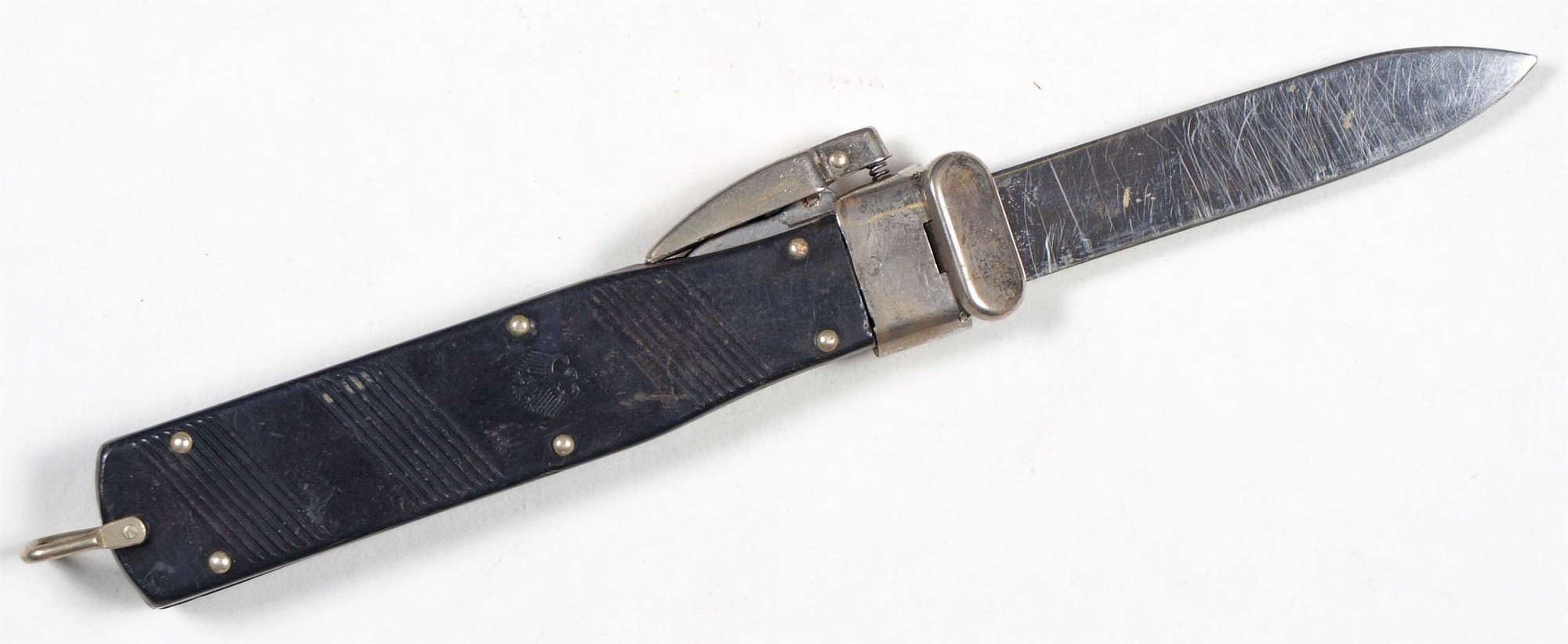 Fliegermesser/Fallmesser Bundeswehr schwarzer Kunststoffgriff mit ...