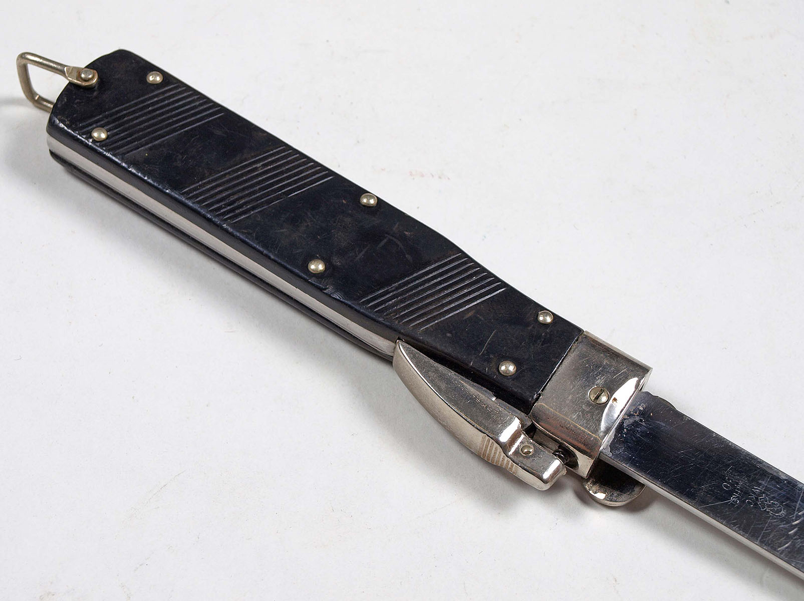 Fliegermesser/Fallmesser Bundeswehr schwarzer Kunststoffgriff mit ...