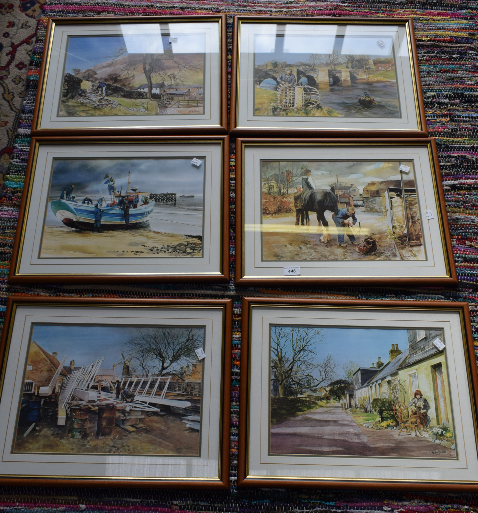 Pictures and Prints - Edwin Straker, after, The Smithy, 27cm x 38cm ...