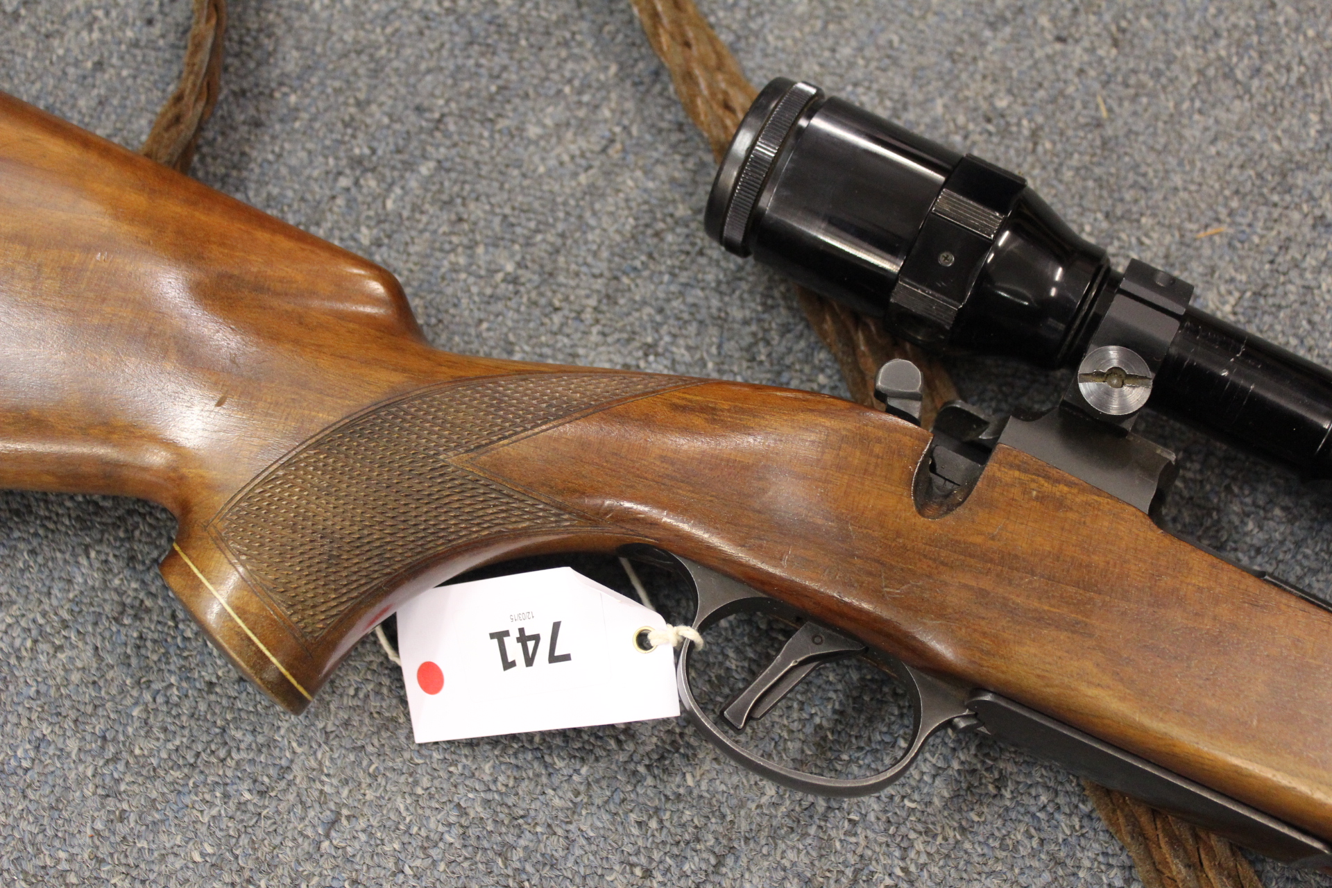 .243 (win) BRNO ZKK-601, bolt action, 3 shot rifle, leather sling, 4 x ...