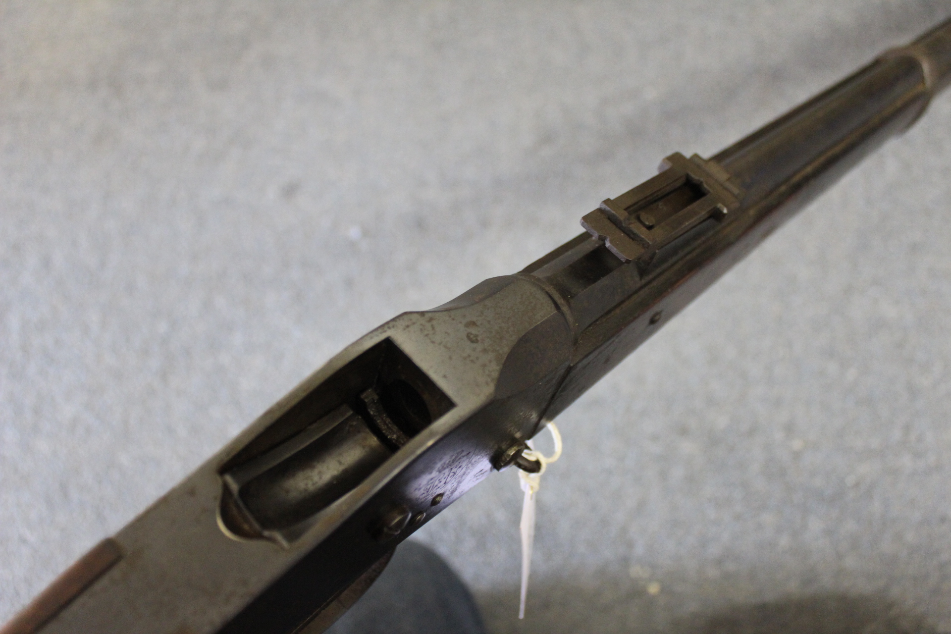 8mm Guedes M1885 rifle, 30 ½ ins full stocked banded barrel with steel ...