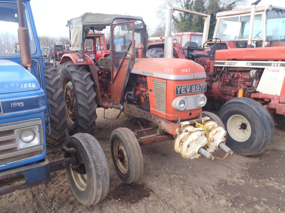 Nuffield 4/65 Tractor With Lambourn Cab. Reg No. YEV 897F Ser No 65N ...