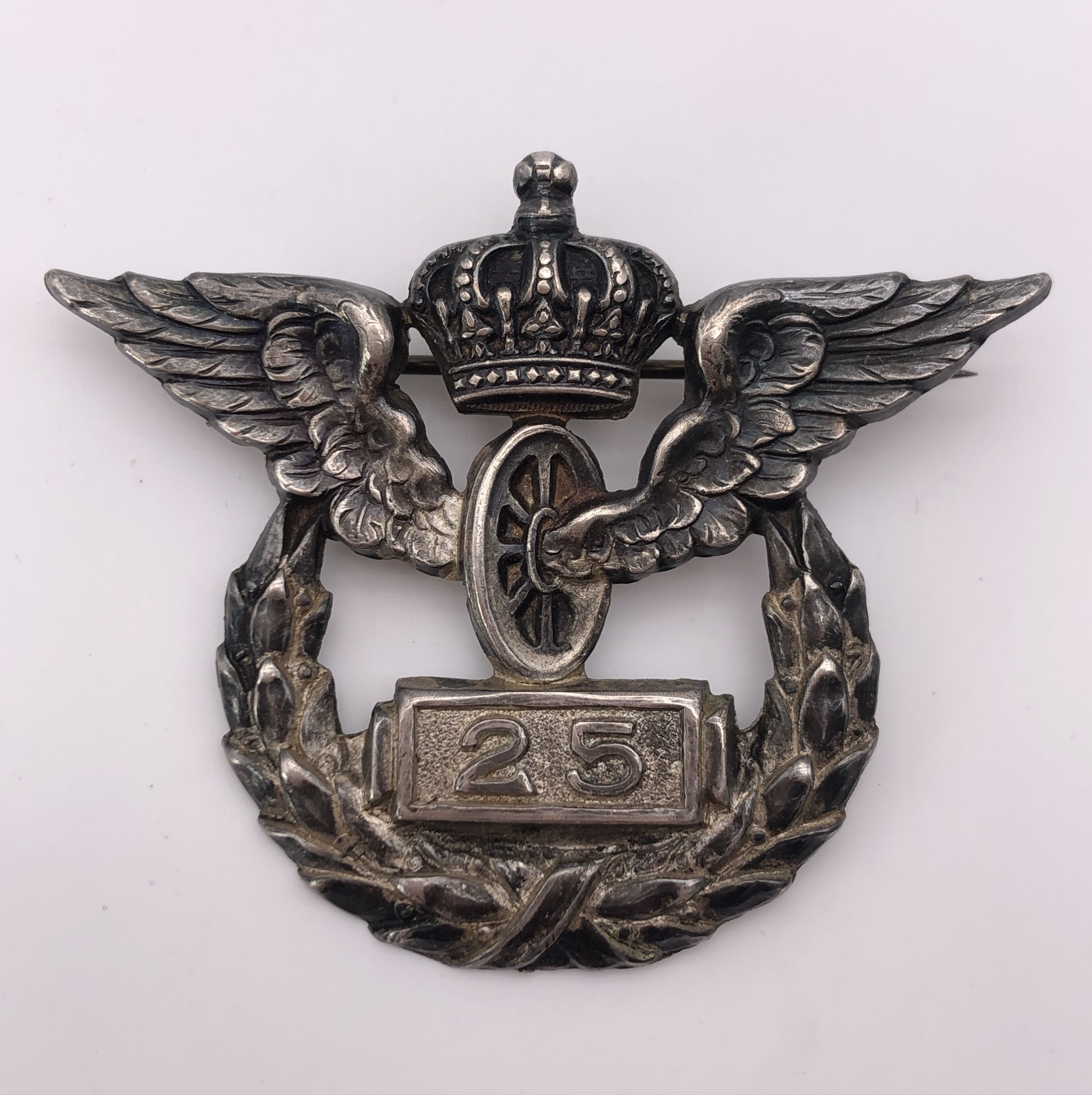 An Imperial German railway long service badge
