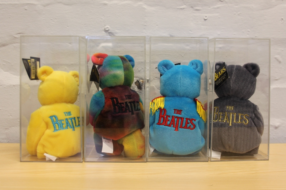 BEATLES BEANIE BEARS - 4 Beanie Baby type limited edition Beatles bears ...