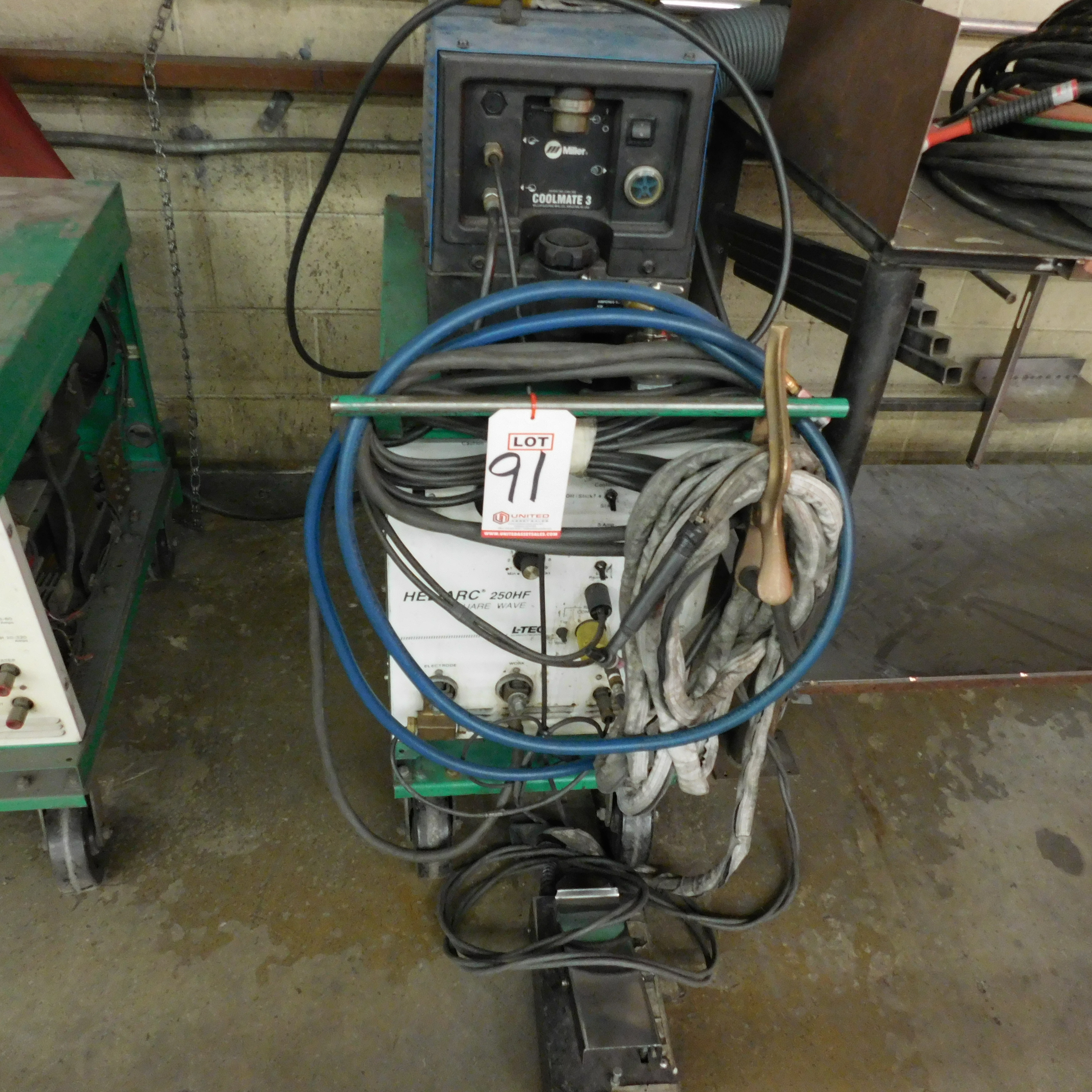 L-TEK HELIARC 250 HF SQUARE WAVE AC/DC TIG/ARC WELDER, TYPE H-250HF, P ...