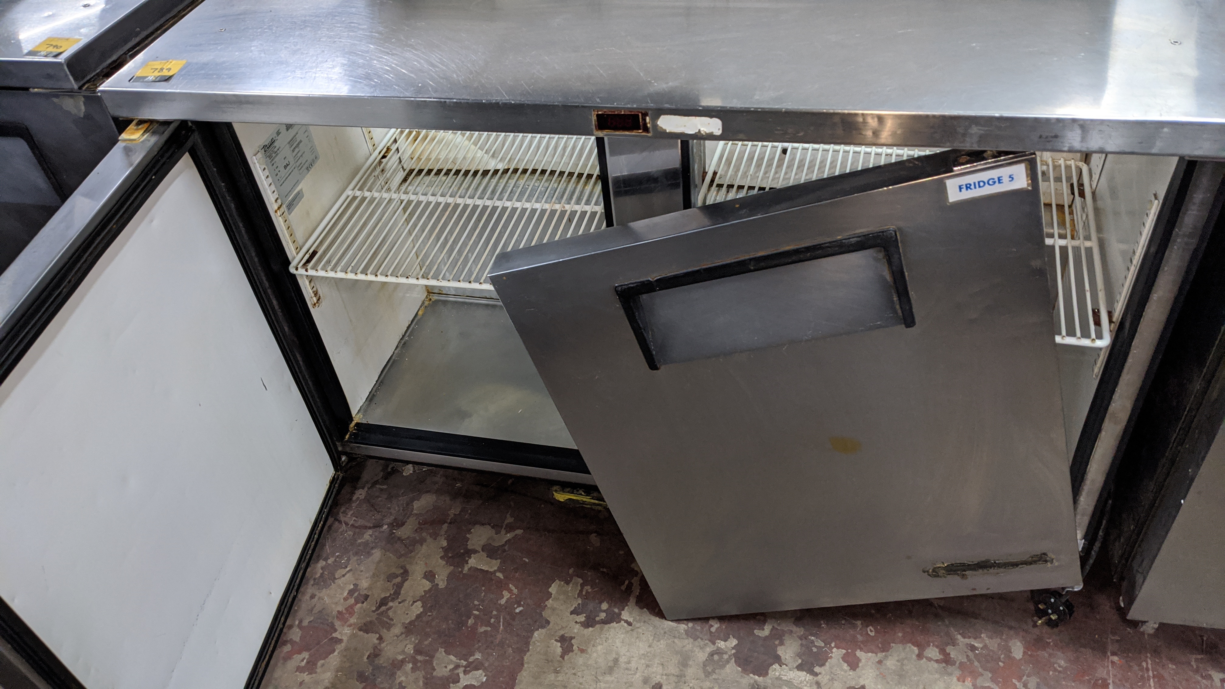 True Refrigeration large stainless steel mobile multi compartment ...