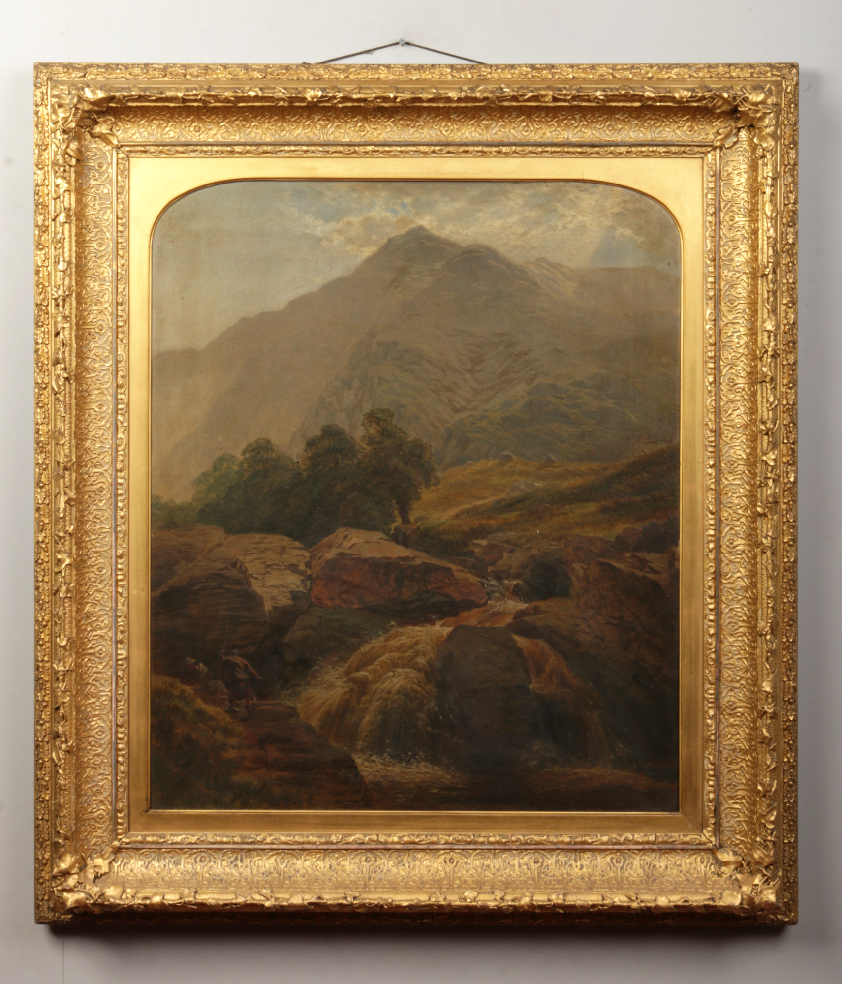 Charles Edward Johnson (1832-1913) gilt framed oil on canvas. Highland ...