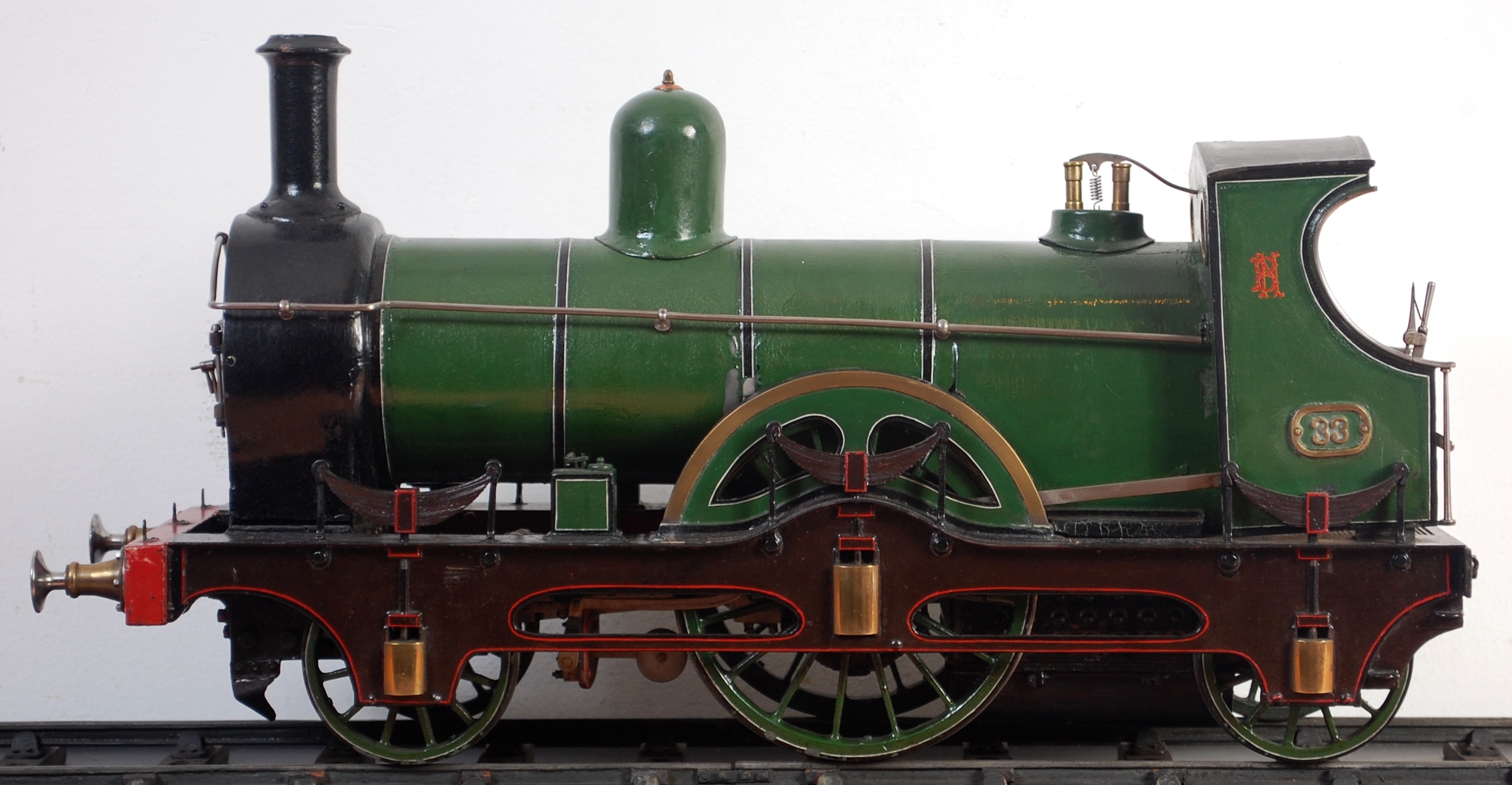 4.75 inch gauge static display model of a North British Railway 2-2-2 ...