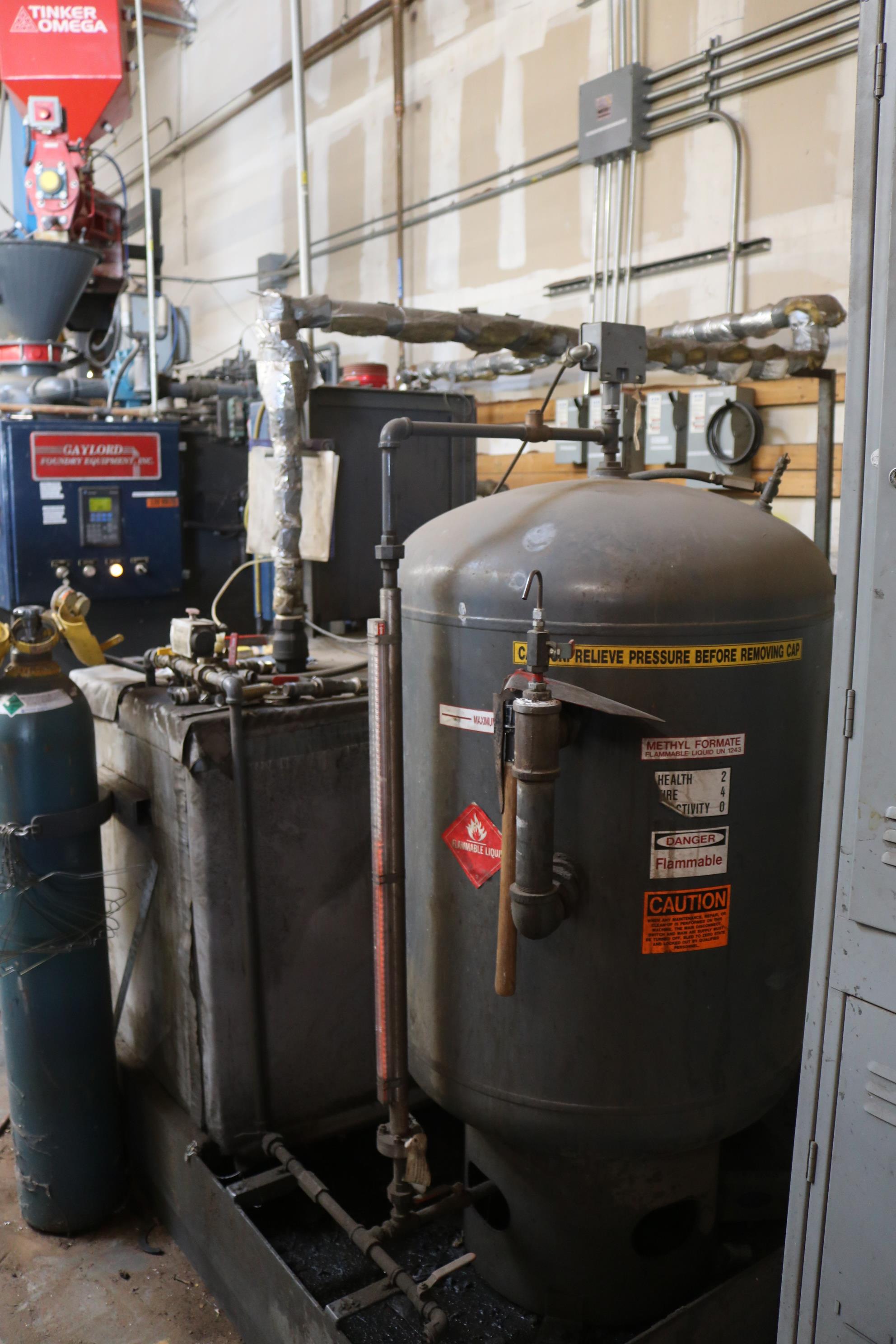 2001 GAYLORD CORE MACHINE SYSTEM, TINKER OMEGA TOM 125 CONTINUOUS MIXER ...