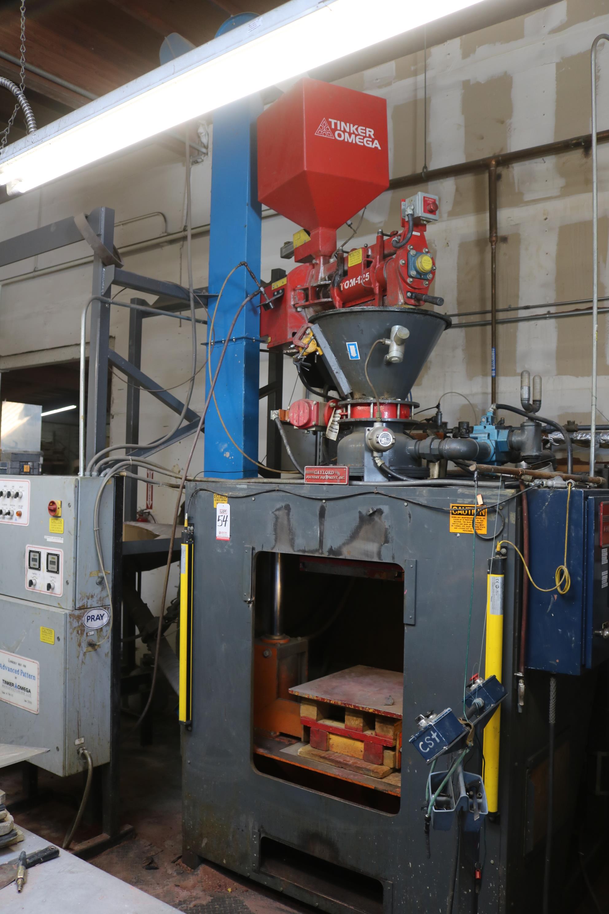 2001 GAYLORD CORE MACHINE SYSTEM, TINKER OMEGA TOM 125 CONTINUOUS MIXER ...