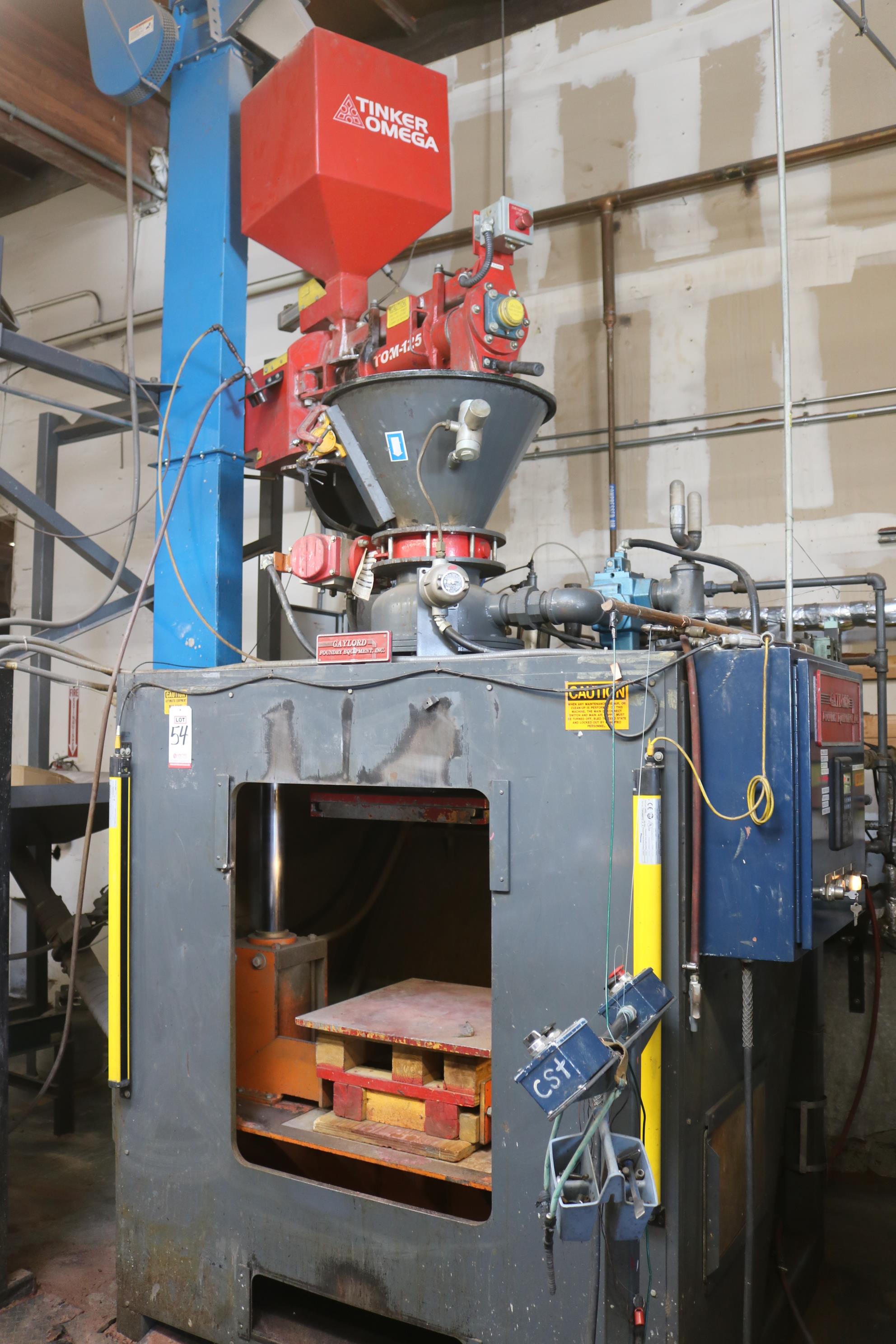 2001 GAYLORD CORE MACHINE SYSTEM, TINKER OMEGA TOM 125 CONTINUOUS MIXER ...