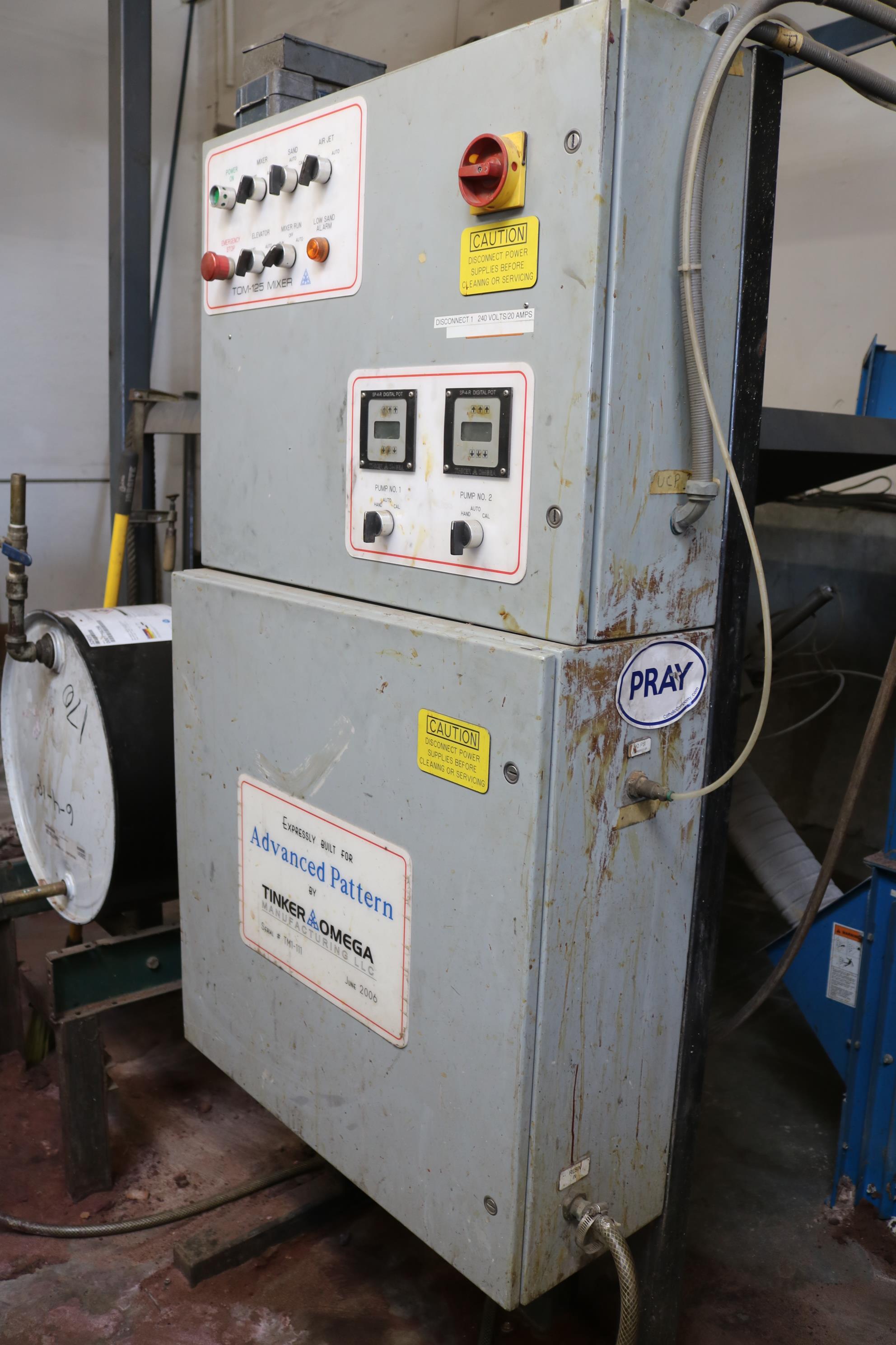 2001 GAYLORD CORE MACHINE SYSTEM, TINKER OMEGA TOM 125 CONTINUOUS MIXER ...