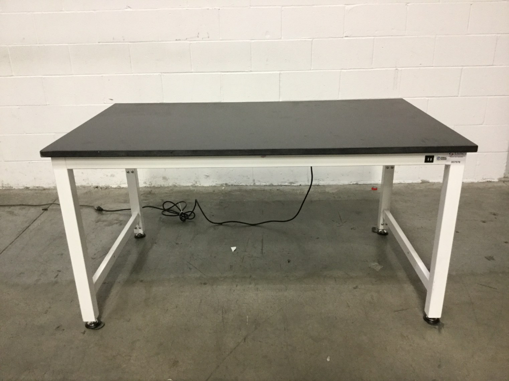 5' Fisher Scientific Electric Adjustable Height Laboratory Table, (1) 5 ...