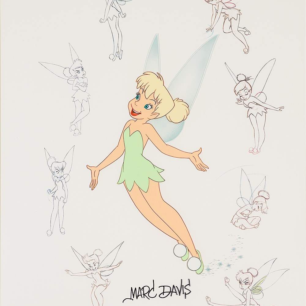 Marc Davis/Walt Disney Studios, Tinkerbell Animation Cel, 1995 Walt ...