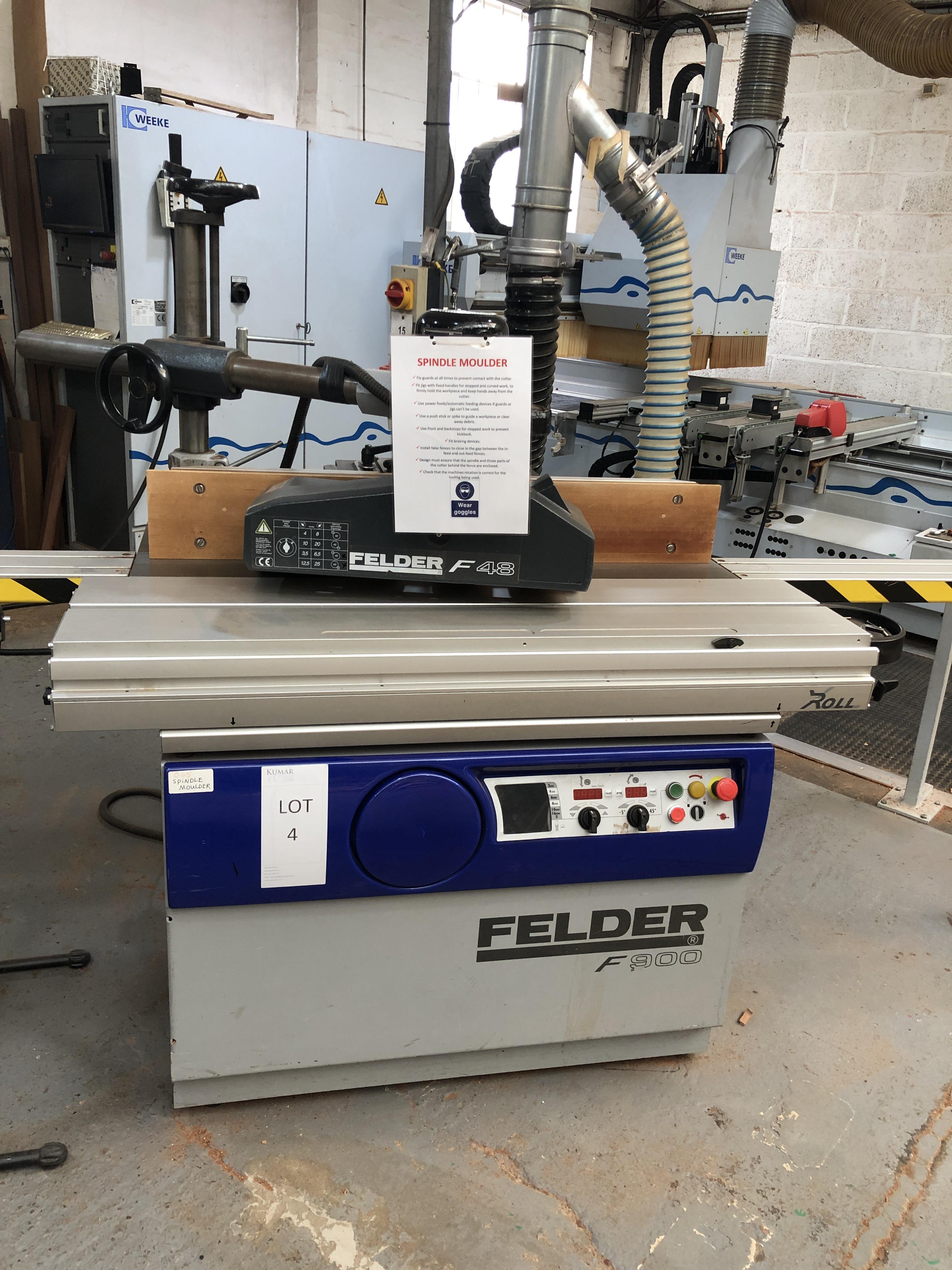 2004 Felder F900 Tilt Back Spindle Moulder 16000rpm Serial No: 430 ...