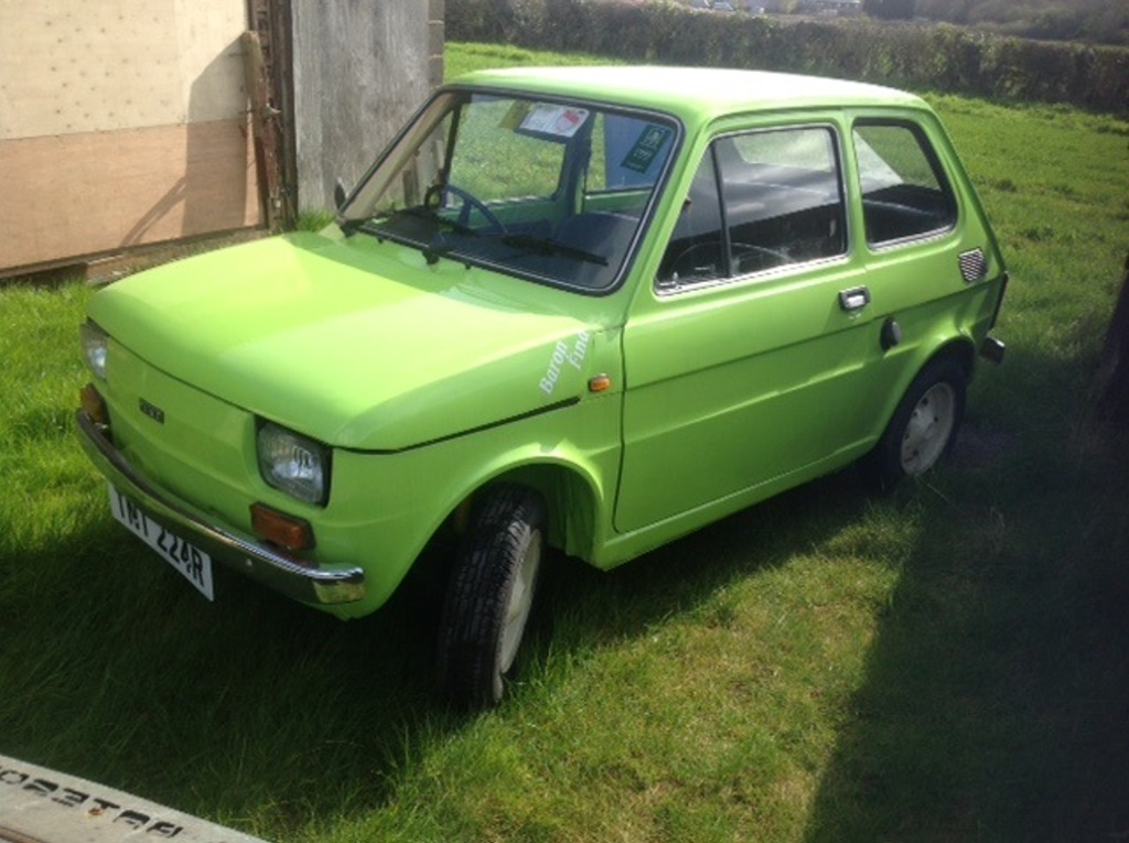 A 1977 Fiat 126, registration number TNT 224R, green. Introduced in ...