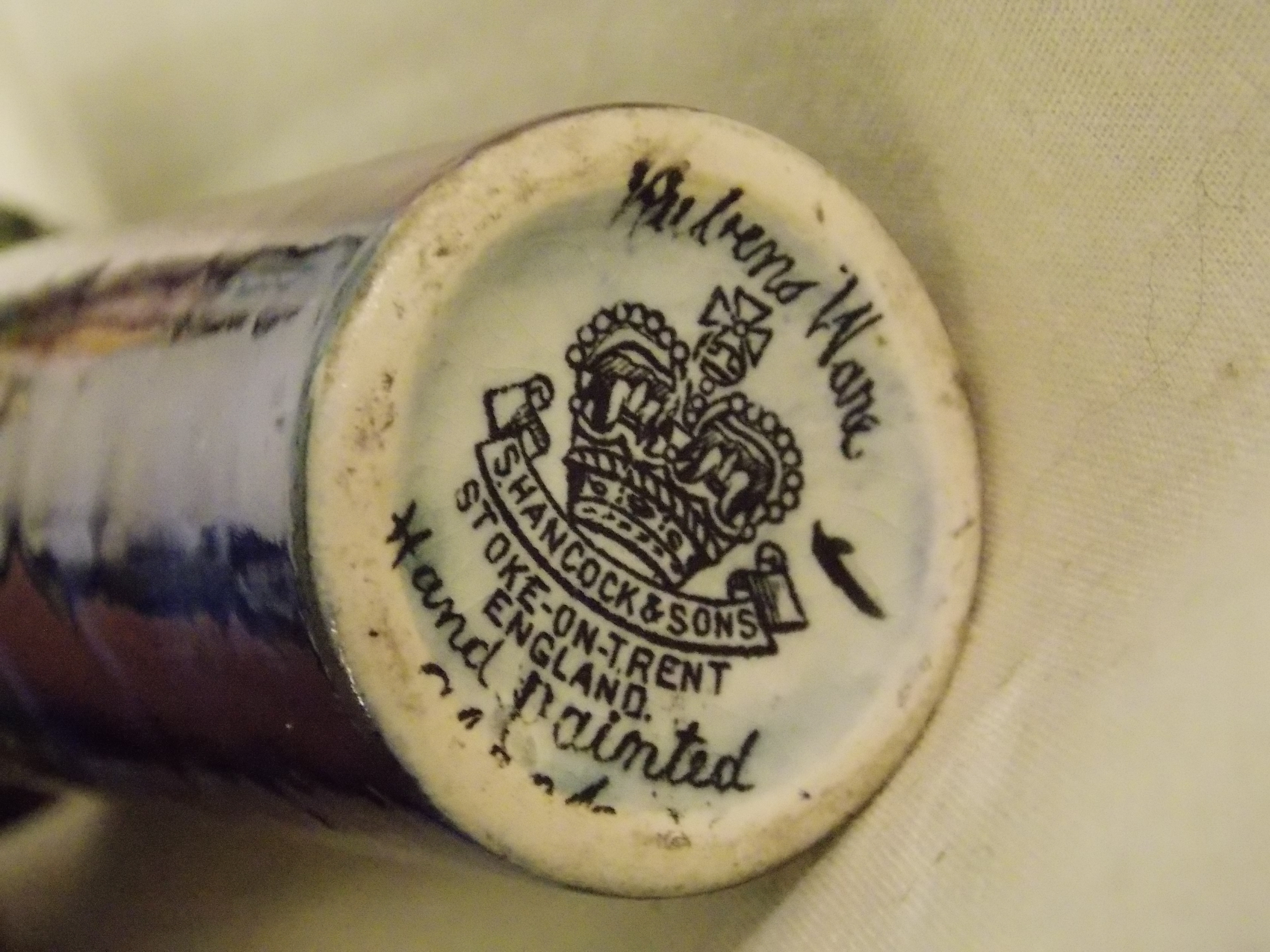 FOLEY INTARSIO MINIATURE JUG, FOLEY FAIENCE FLORAL GILDED POT, RUBENS ...