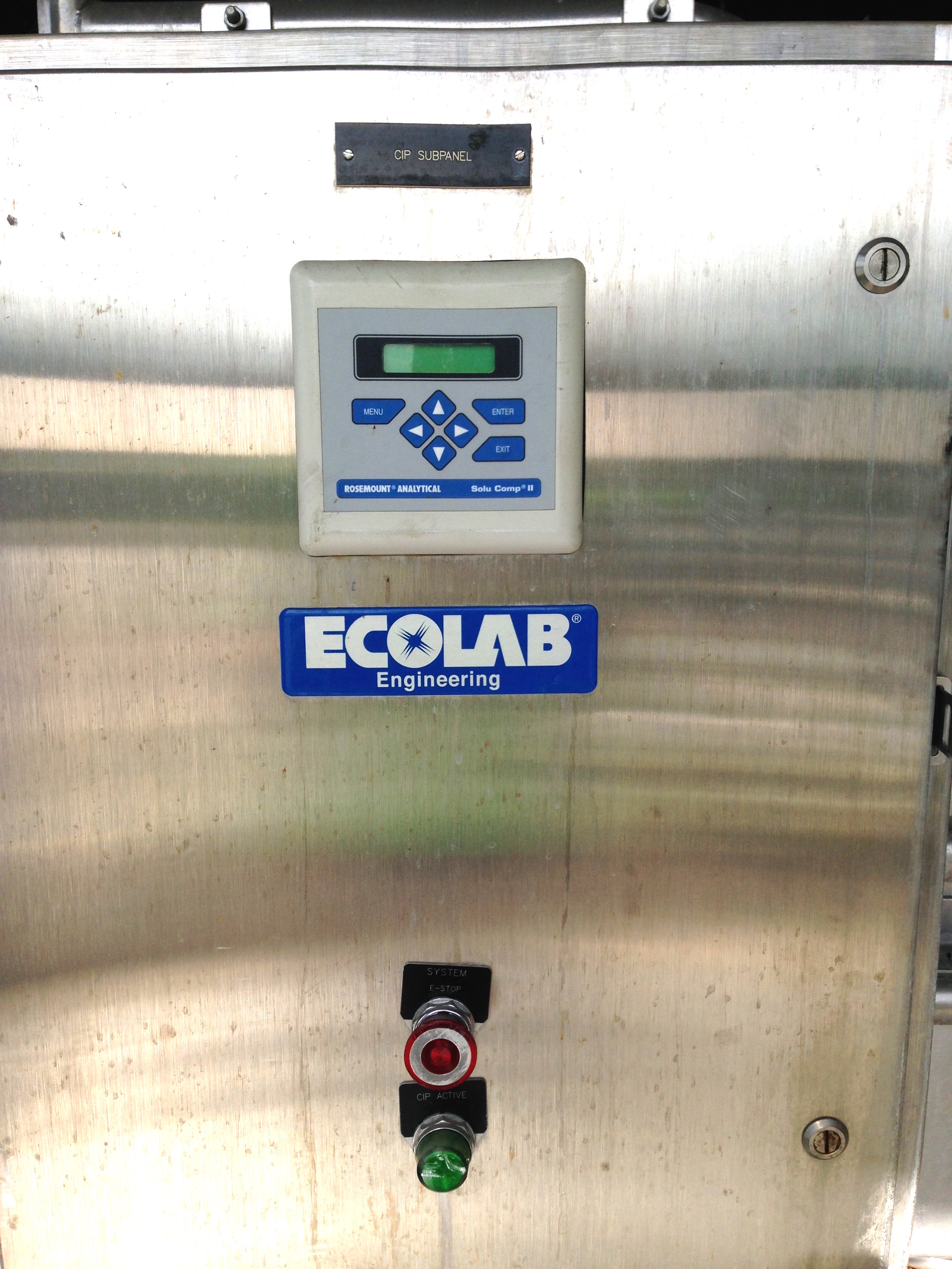 Ecolab Single Tank CIP System Model: 5400 Control and 3001 Skid Serial ...