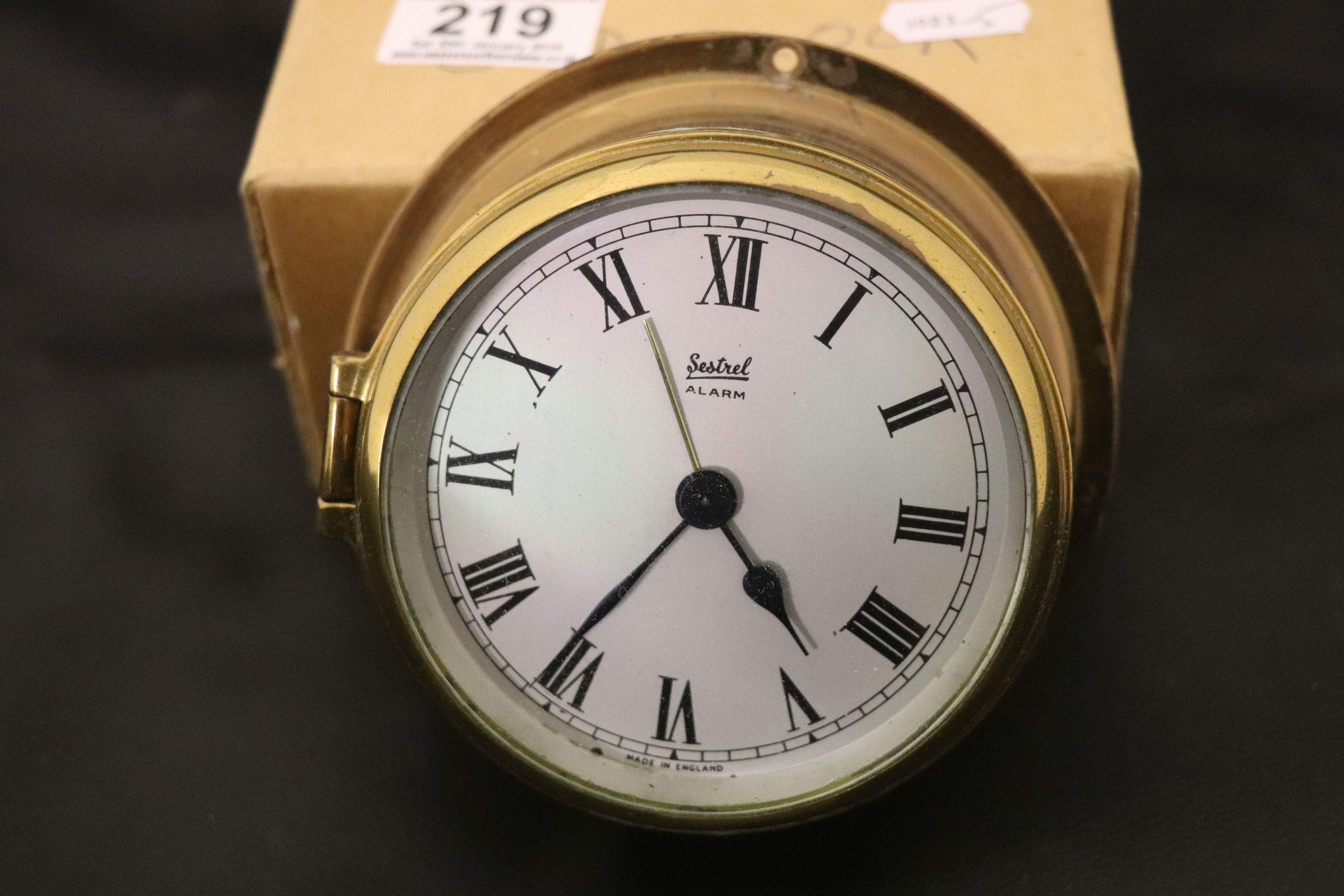 Brass cased Nautical style Sestrel Alarm clock
