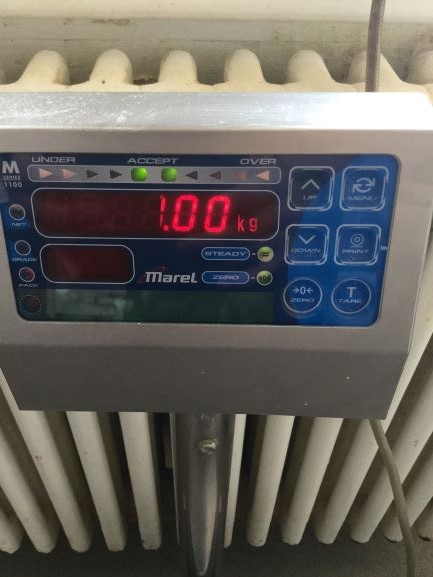 1 x Marel digital weighing/grading scales. Model - M Series 1100. Located in Leicester. Lift Out