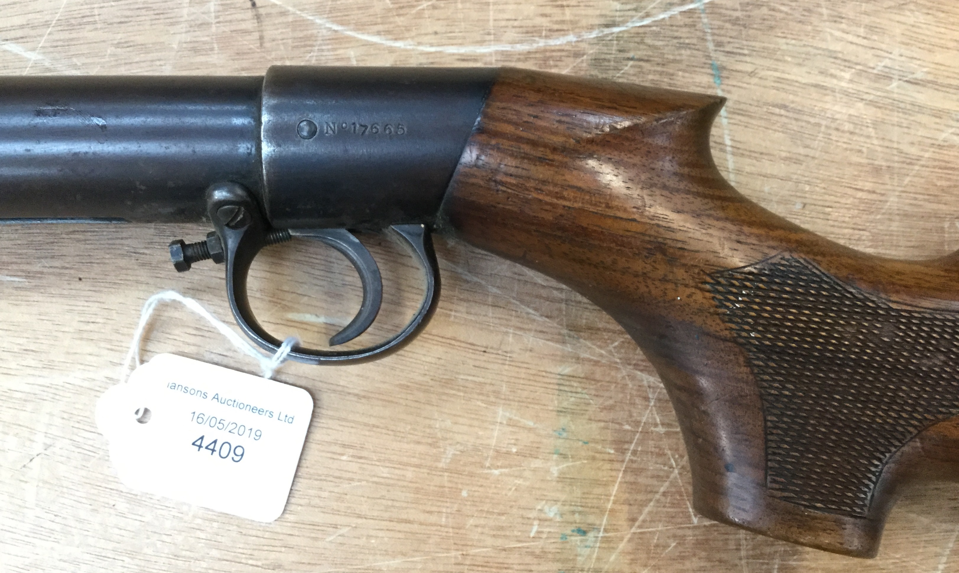 BSA Improved Model D Air Rifle. .177 cal. Serial number 17665. 19 inch ...