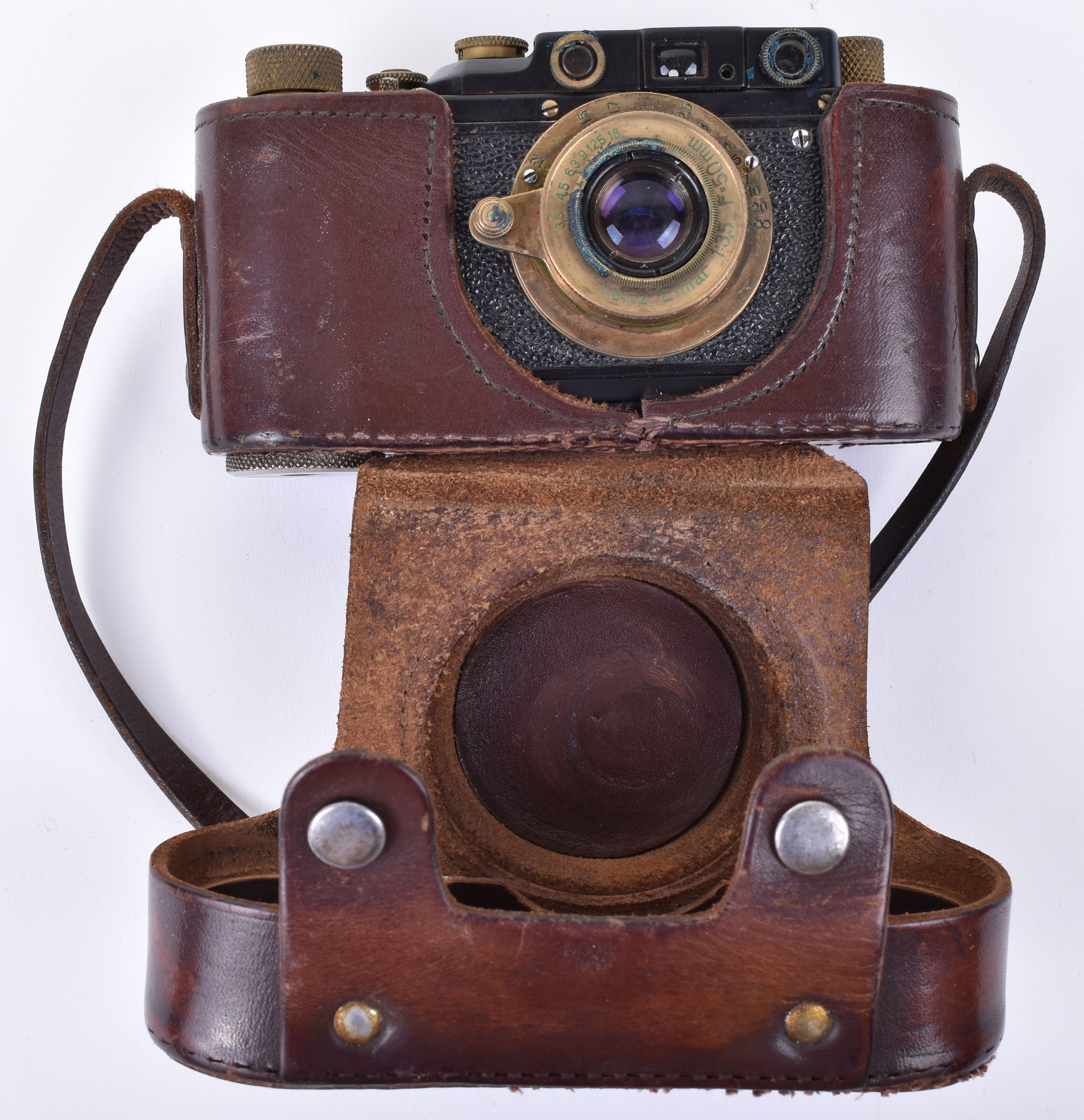 WW2 German Luftwaffe Leica Camera, engraved with eagle and swastika ...