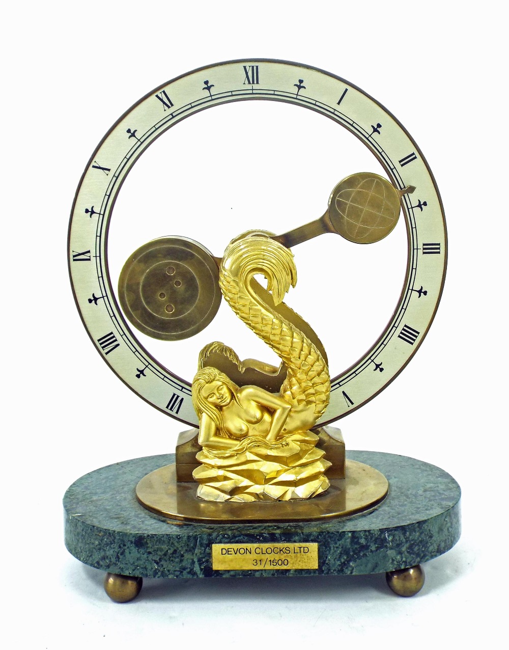 Devon Clocks Limited mystery mantel clock, the 7.5" silvered chapter ...