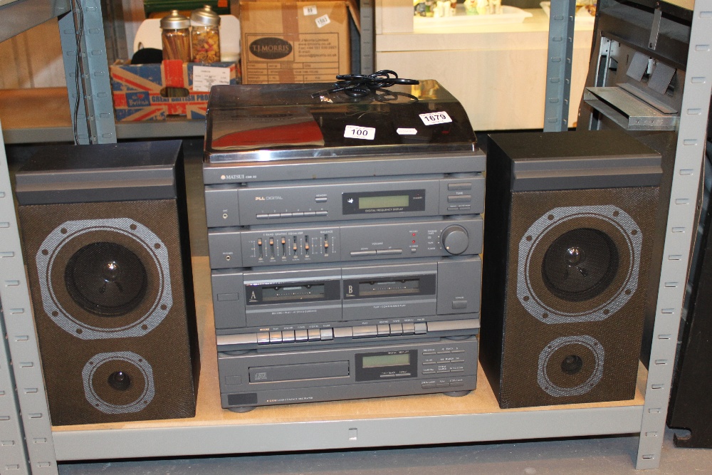 Matsui midi hi fi system with round speakers